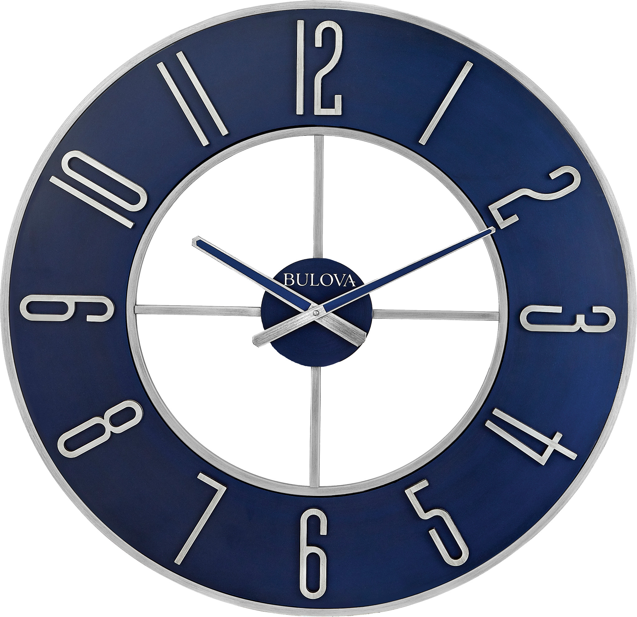 C4809 Blue Steel 27" Diameter Clock | Bulova