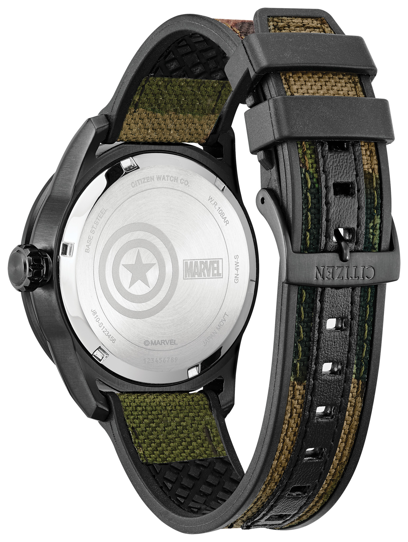 Citizen Marvel Captain America Eco-Drive Black Watch | CITIZEN