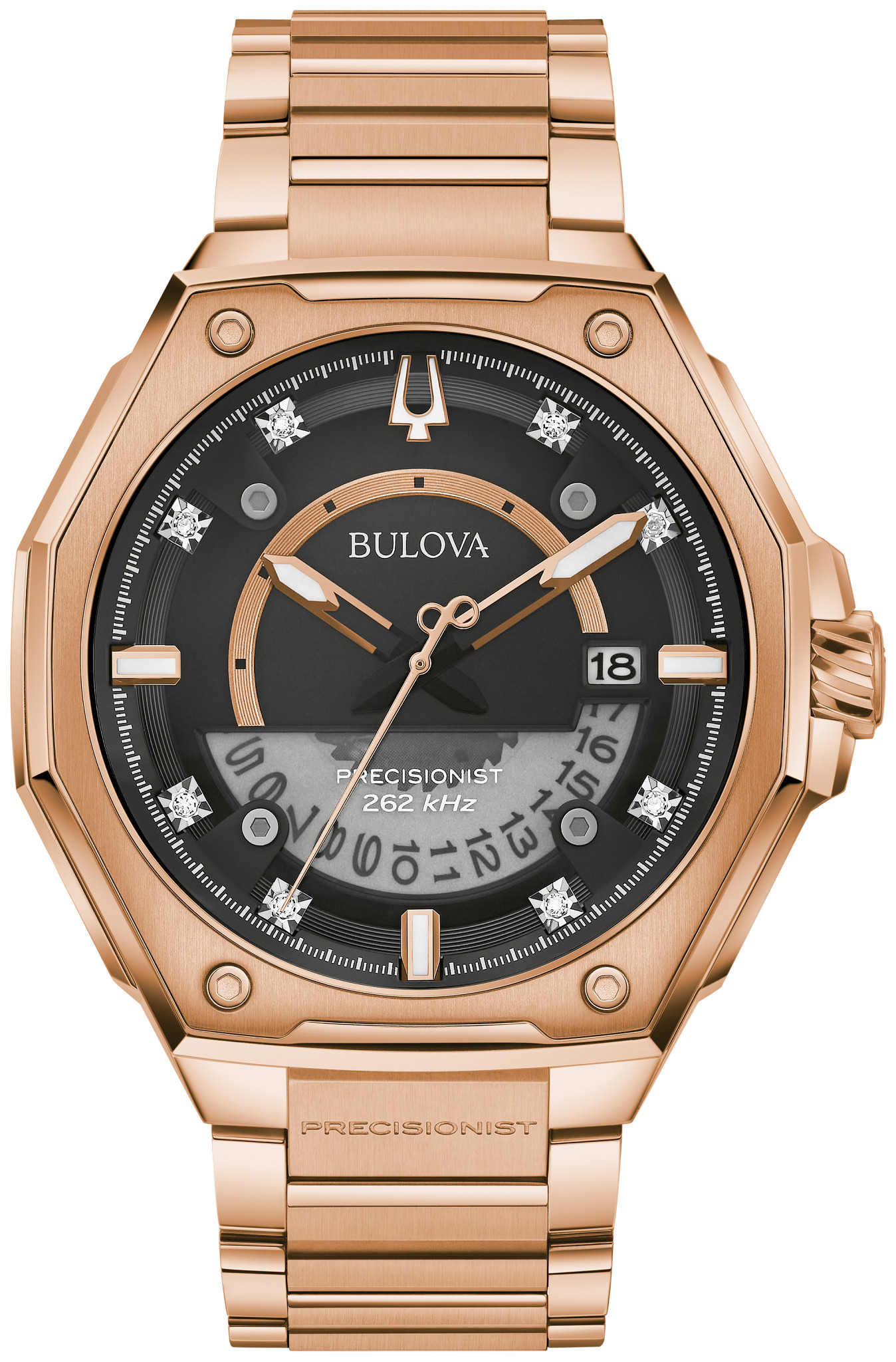 White Dial Leather Strap Precisionist X 98J119 | Bulova