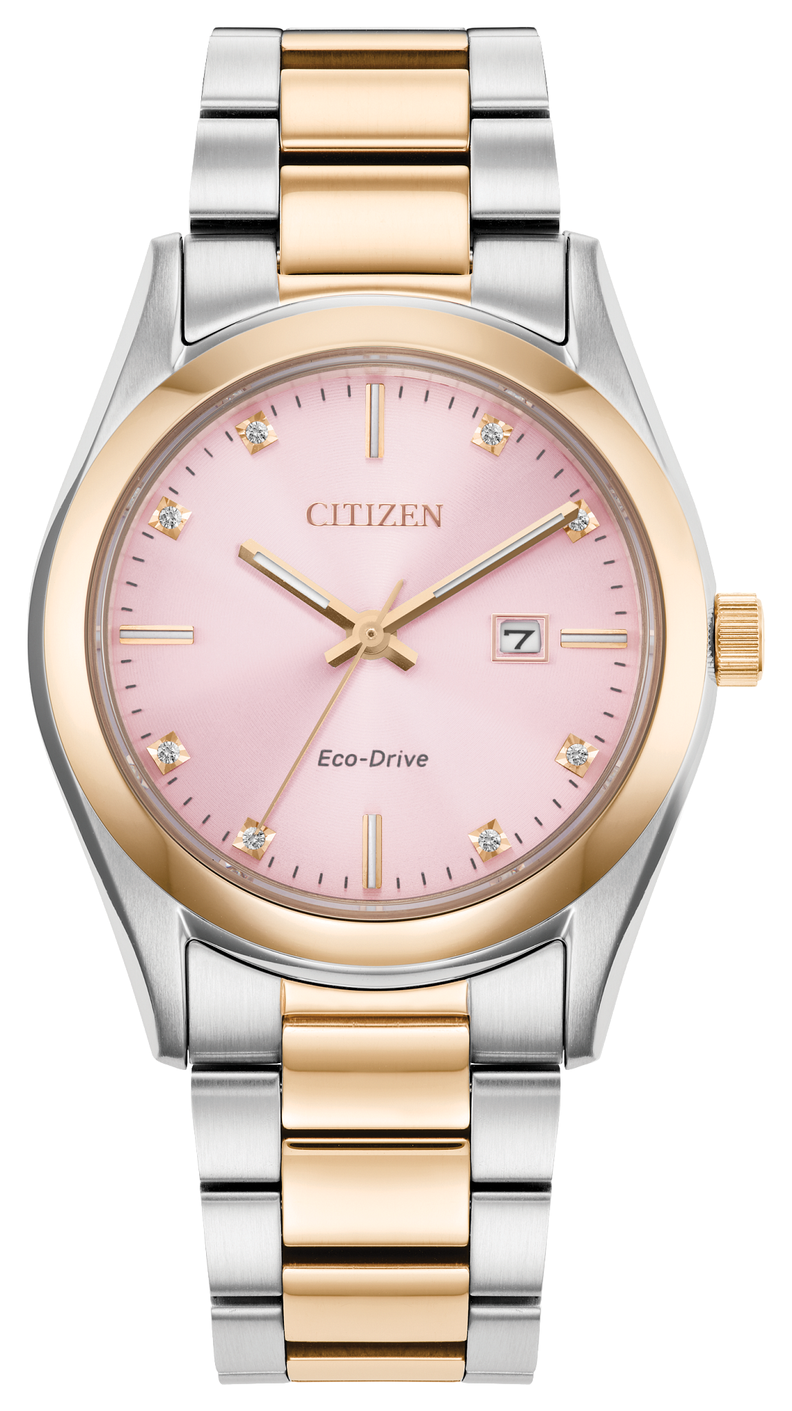 Sport Luxury Pink Dial Stainless Steel Bracelet EW2706-58X | CITIZEN