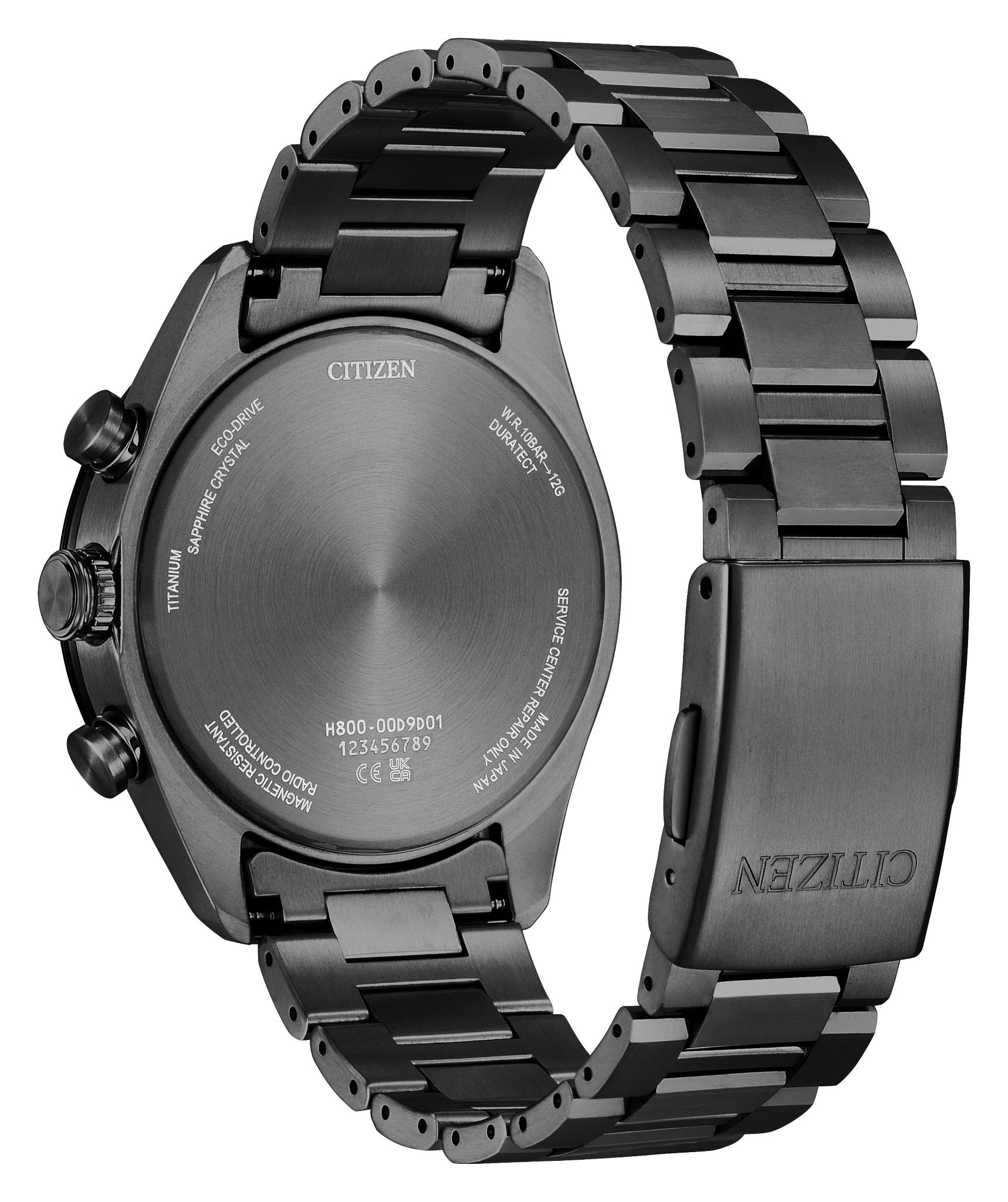 ATTESA Black Dial Super Titanium with DLC Coating Bracelet AT8294-59E ...