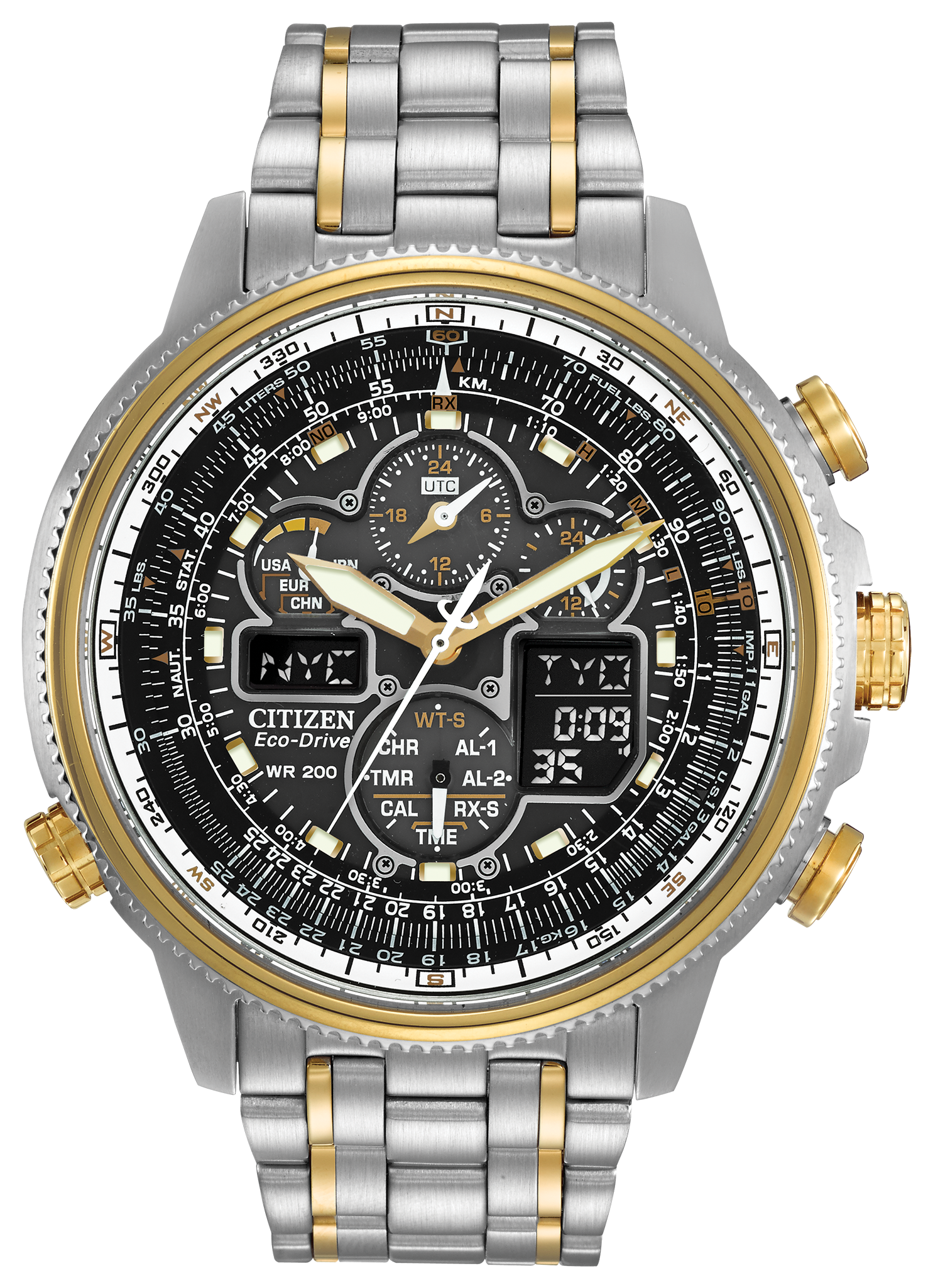 Promaster Navihawk A-T Black Dial Stainless Steel Bracelet JY8034-58E ...