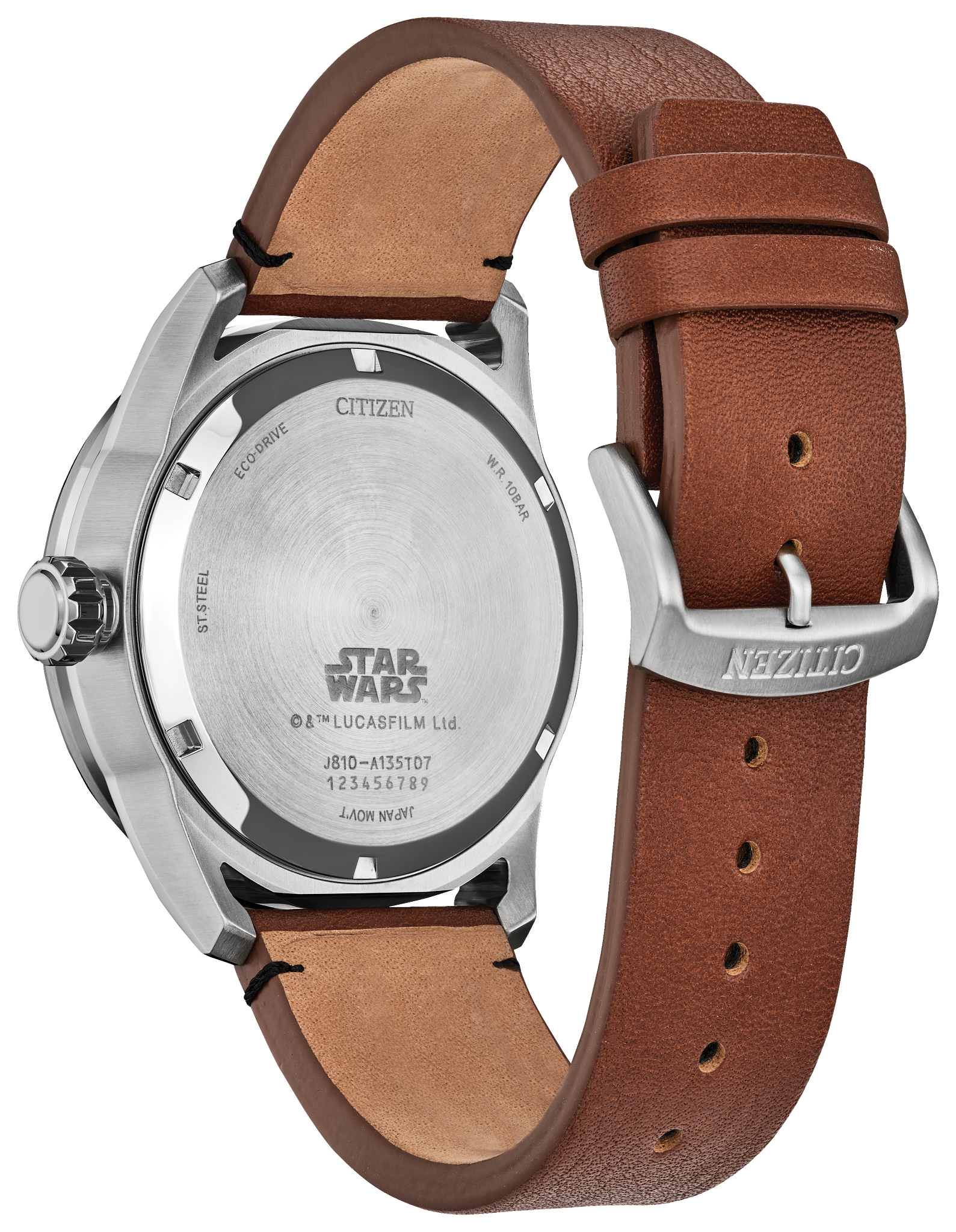 Mando, Bounty Hunter Black Dial Leather Strap AW1730-07W | CITIZEN