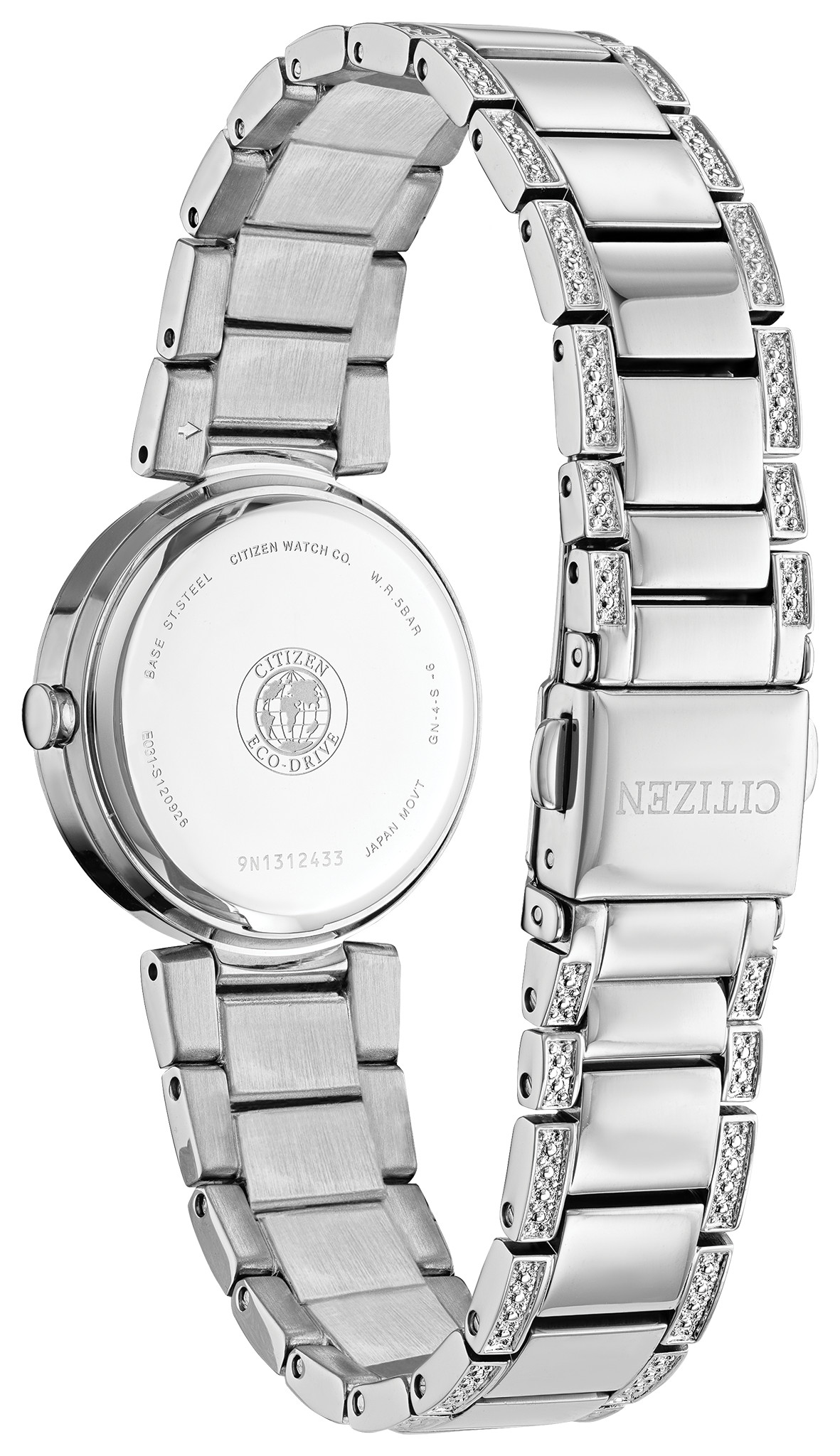 Silhouette Crystal Blue Dial Stainless Steel Bracelet EM0840-59N | CITIZEN