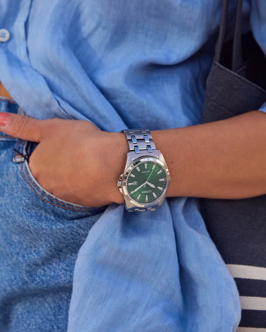 Peyten Green Dial Stainless Steel Bracelet BM7530-50X | CITIZEN