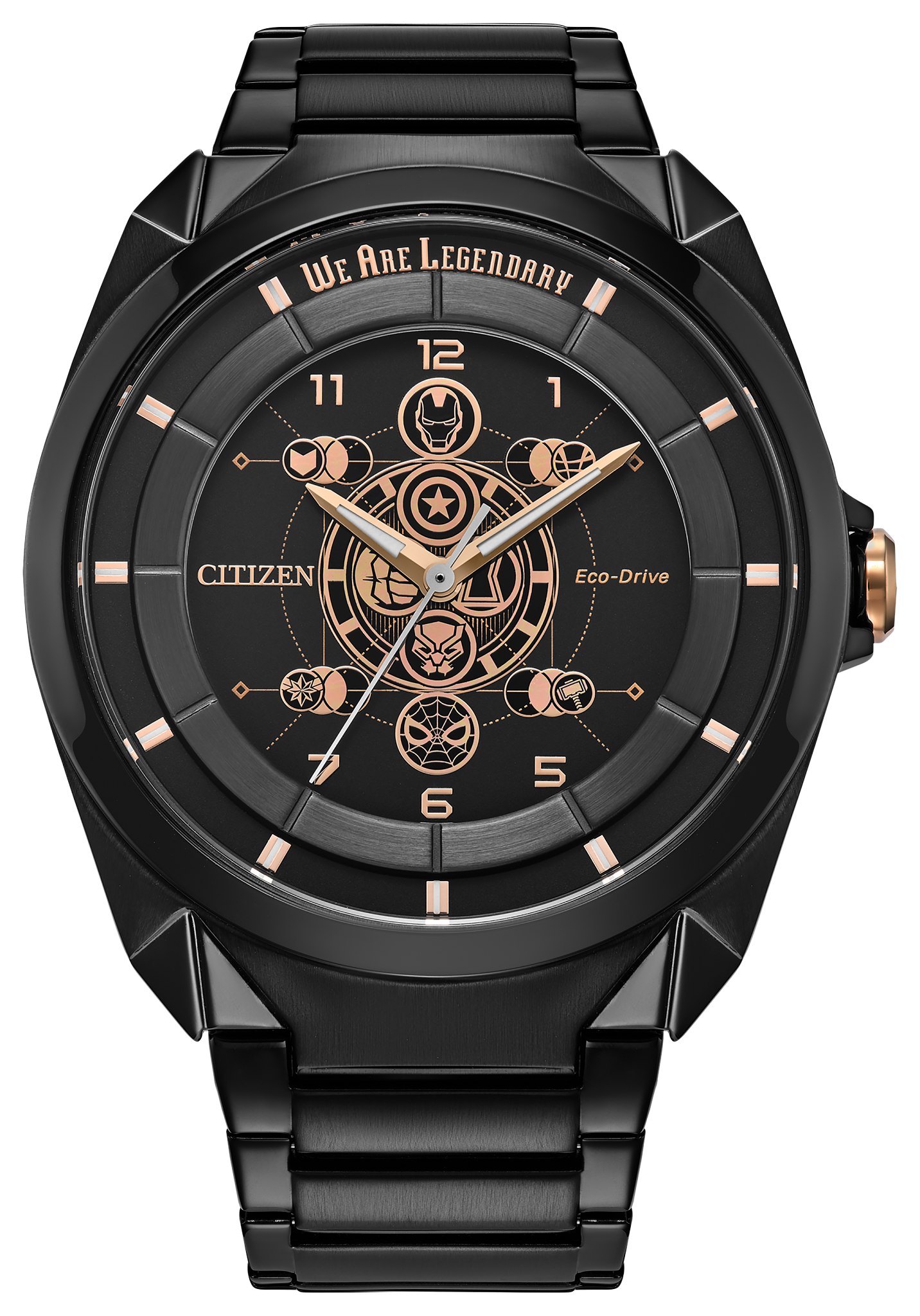 Legends 85th Anniversary Black Dial Stainless Steel Bracelet AW2085-61W ...