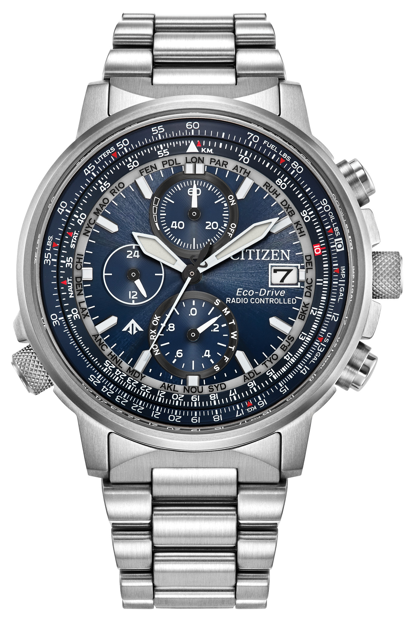 Promaster Navihawk A-T Blue Dial Stainless Steel Bracelet AT8300-58L ...