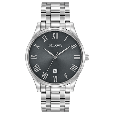 Bulova Men's Classic Grey Dial Stainless Steel Watch | Bulova Bulova Men's Classic Grey Dial Stainless Steel Watch | Bulova