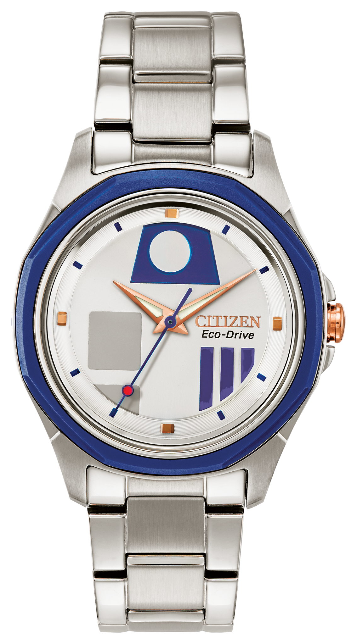 R2-D2 Silver-Tone Dial Stainless Steel Bracelet FE7050-50W | CITIZEN