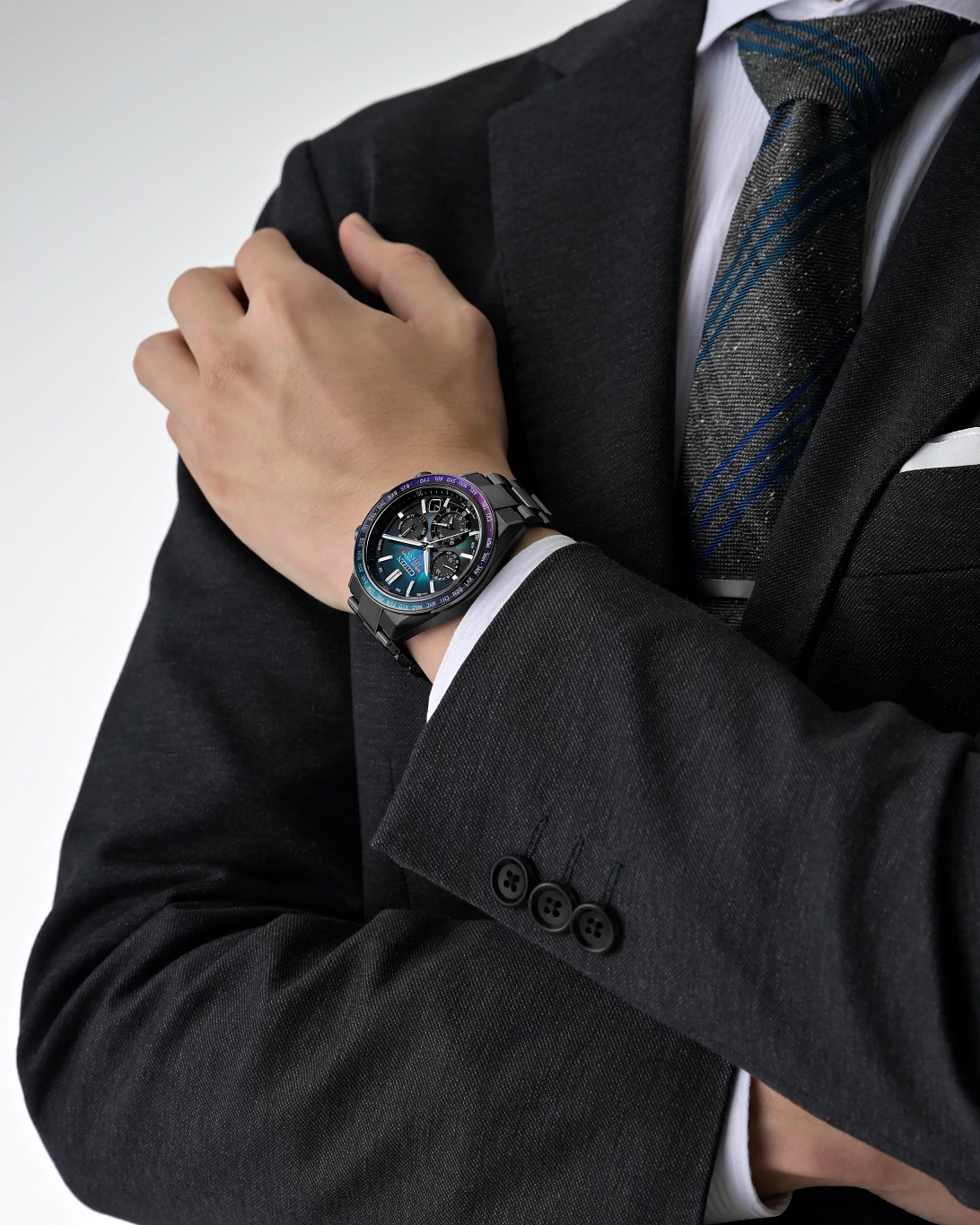 ATTESA Blue Dial Super Titanium with DLC Coating Bracelet CC4057-60E ...