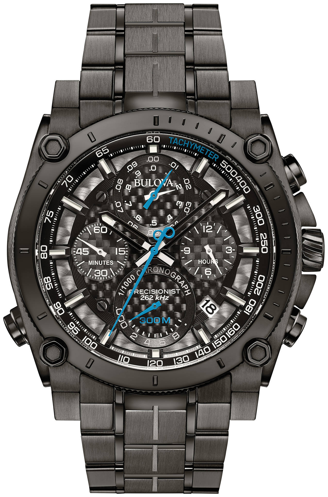 Bulova Icon Precisionist Men's Grey Black Dial Chronograph Watch | Bulova