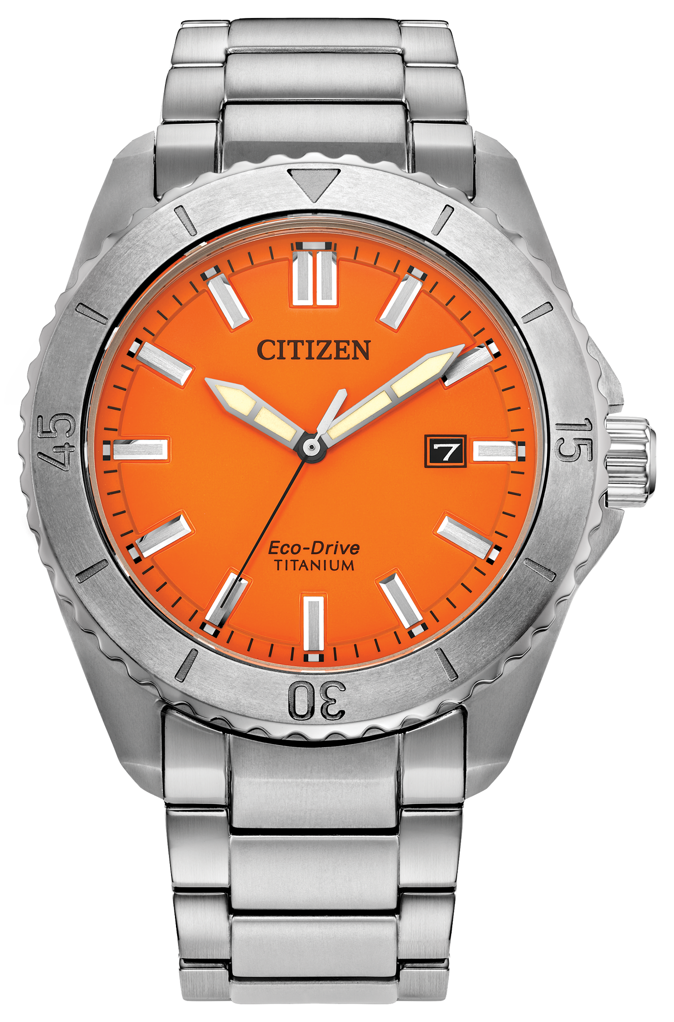 Brycen Orange Dial Super Titanium Bracelet AW1840-50X | CITIZEN