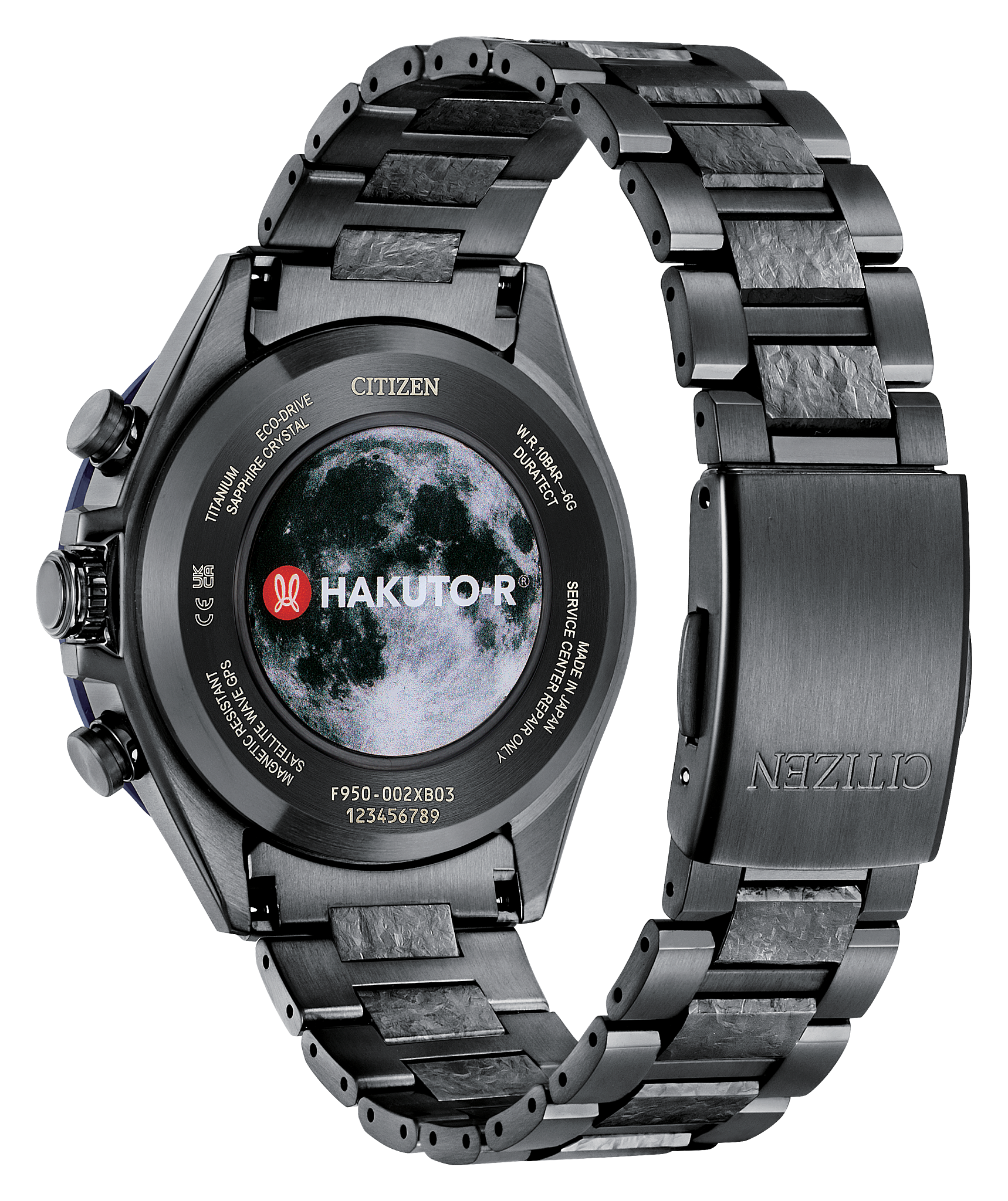 HAKUTO-R Black Dial Super Titanium with DLC Coating Bracelet CC4067-66E ...