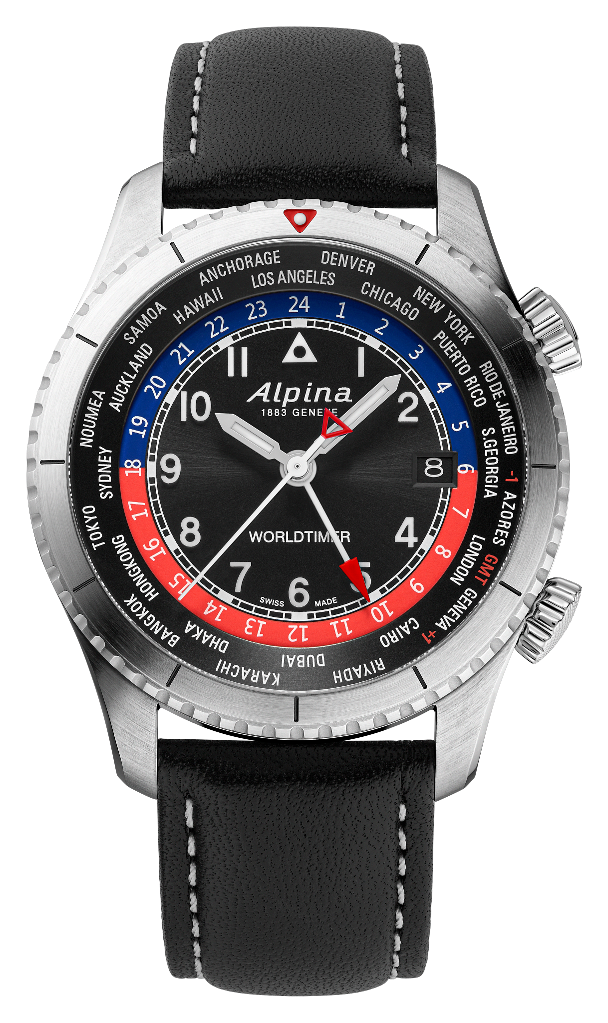 Pilot Quartz Worldtimer Watch AL-255BRB4S26 | Alpina Watches US