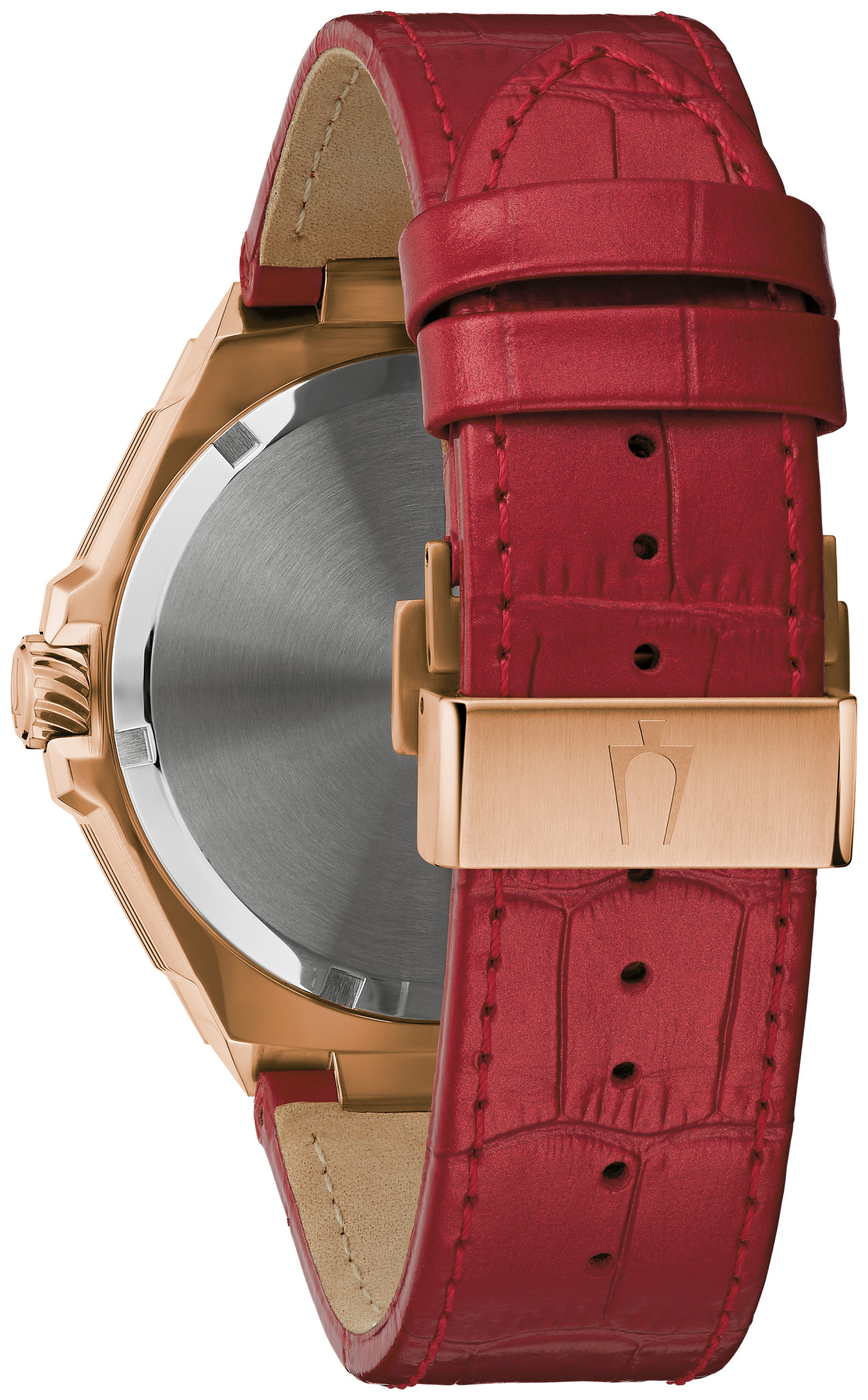 Silver-Tone Dial Leather Strap Series X 98J123 | Bulova