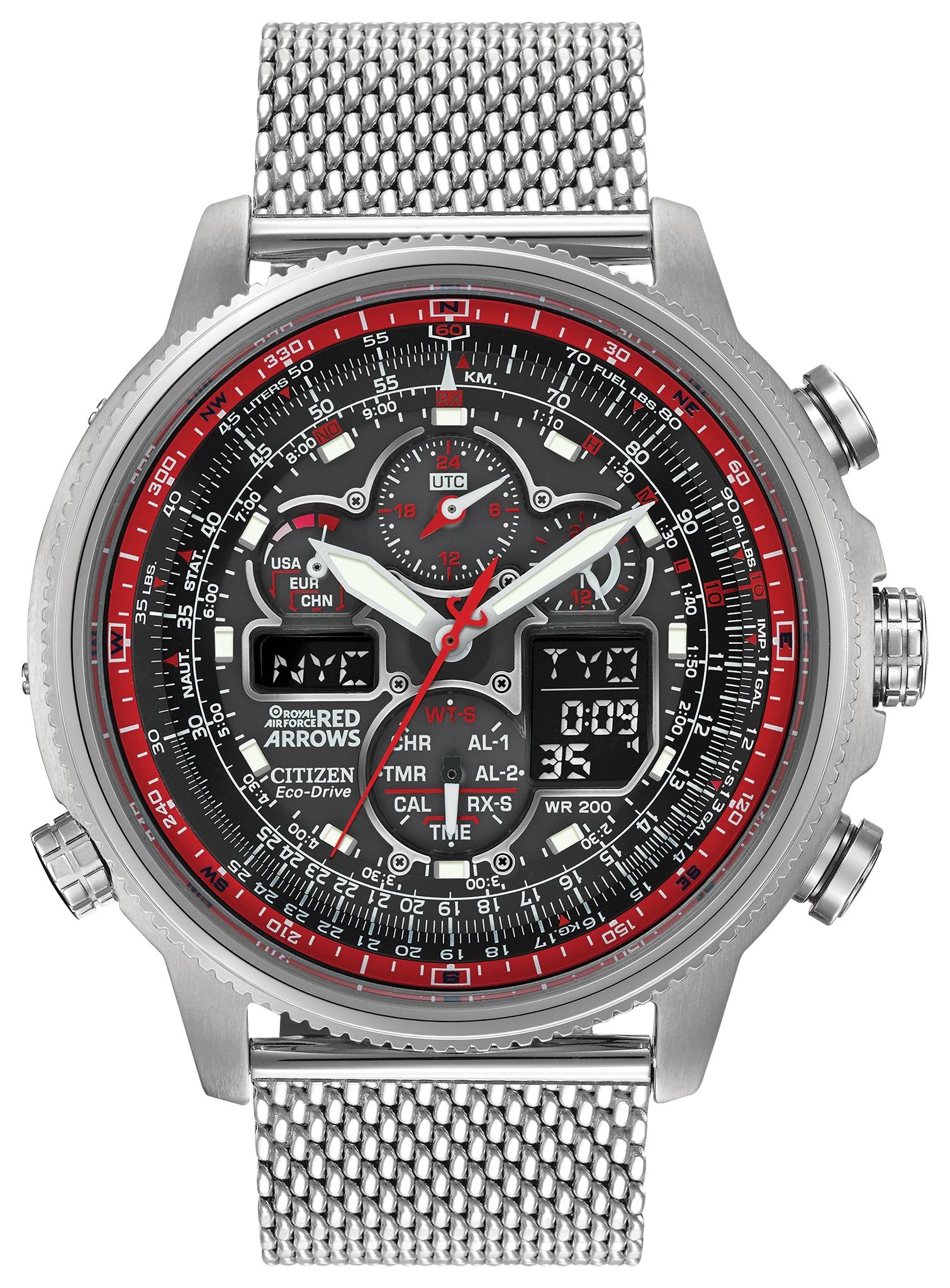 Promaster Navihawk A-T Black Dial Stainless Steel Bracelet JY8039-54E ...