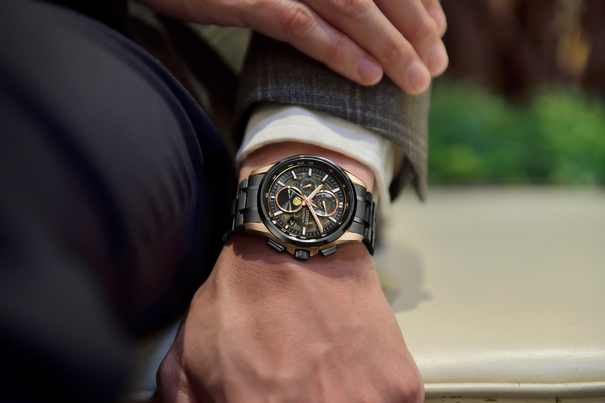 HAKUTO-R Yellow Dial Super Titanium with DLC Coating Bracelet BY1009 ...