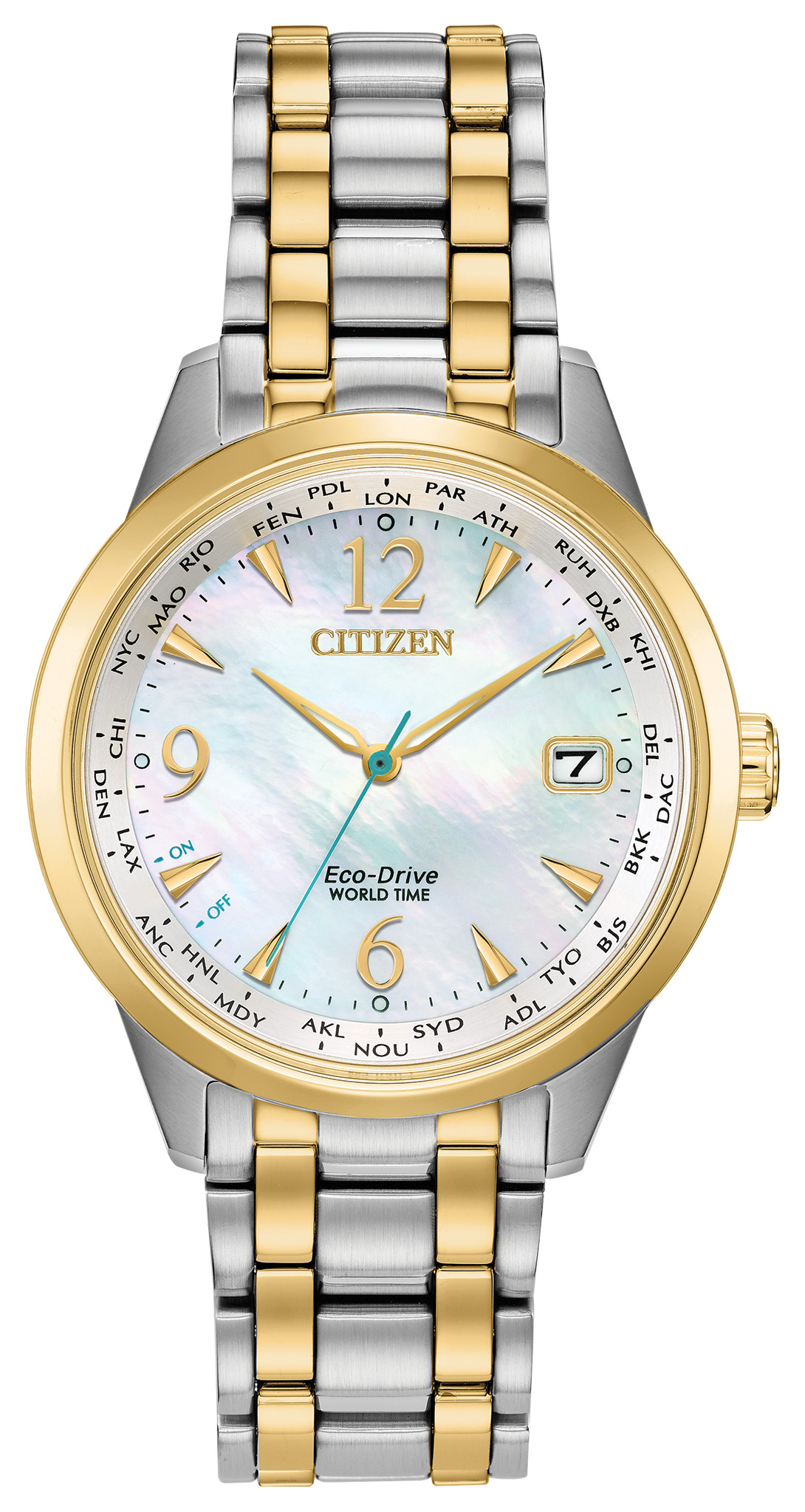 Citizen World Time Ladies Eco-Drive White Dial Watch | CITIZEN