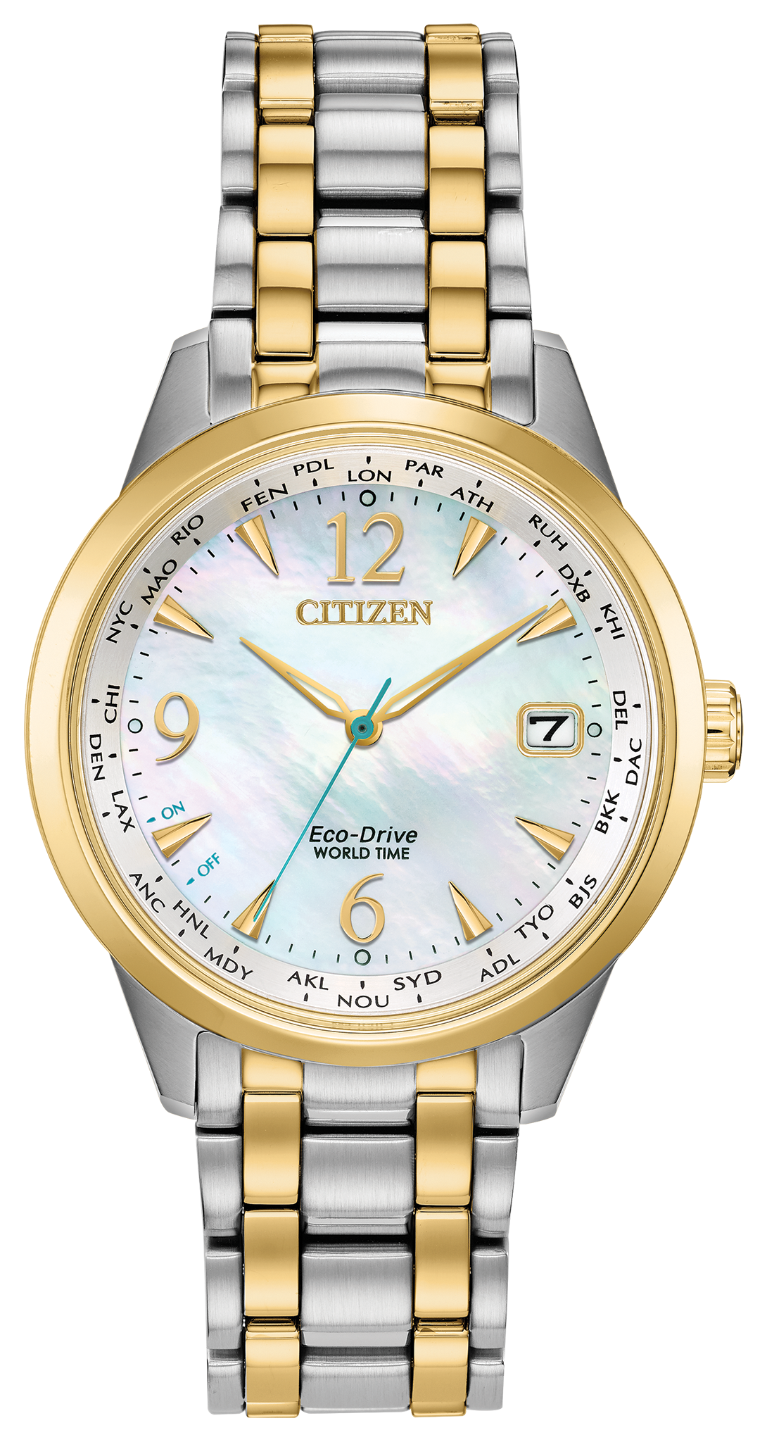 Citizen World Time Ladies Eco-Drive White Dial Watch | CITIZEN