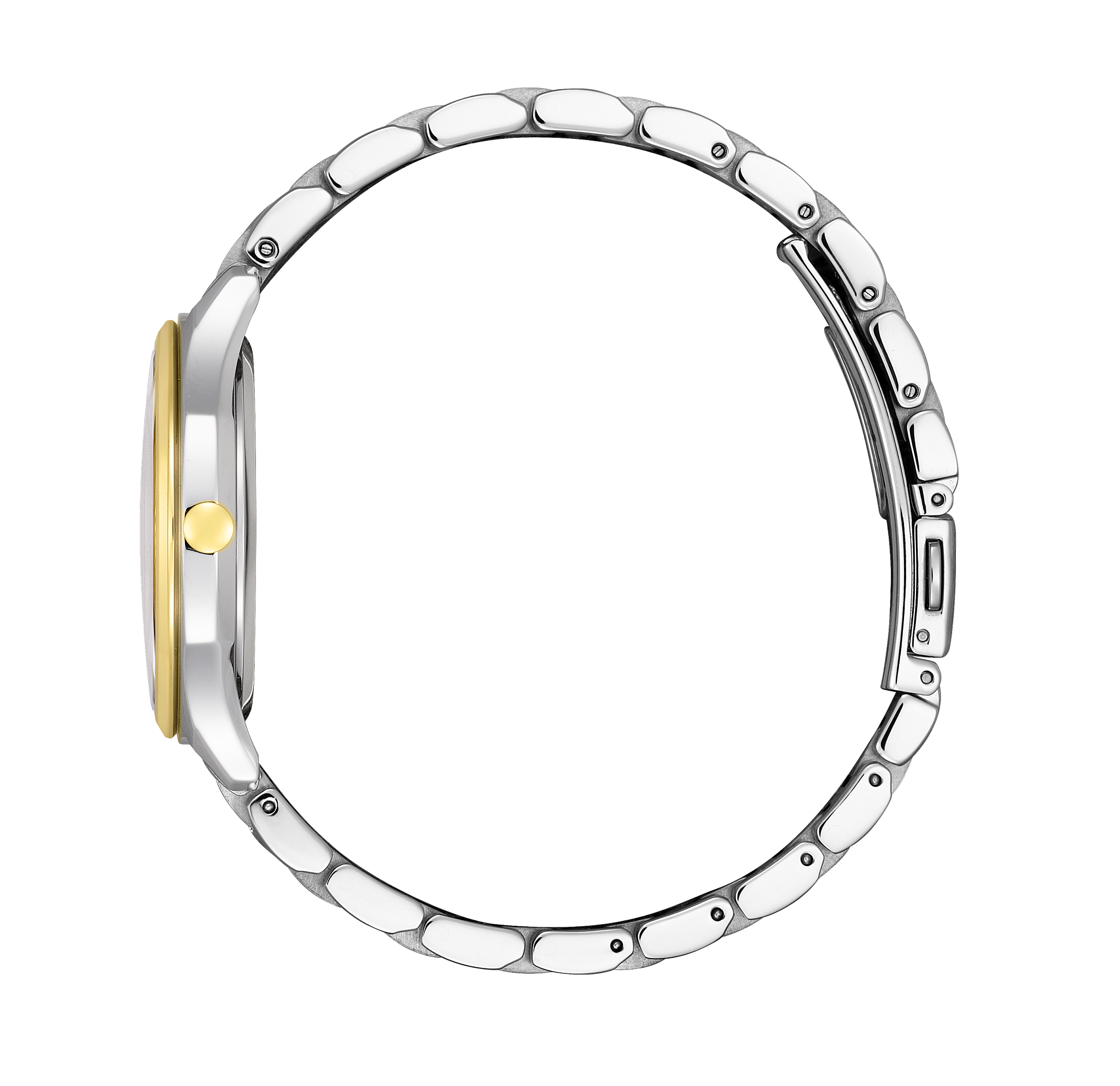 Falling Mickey & Minnie Silver-Tone Dial Stainless Steel Bracelet ...