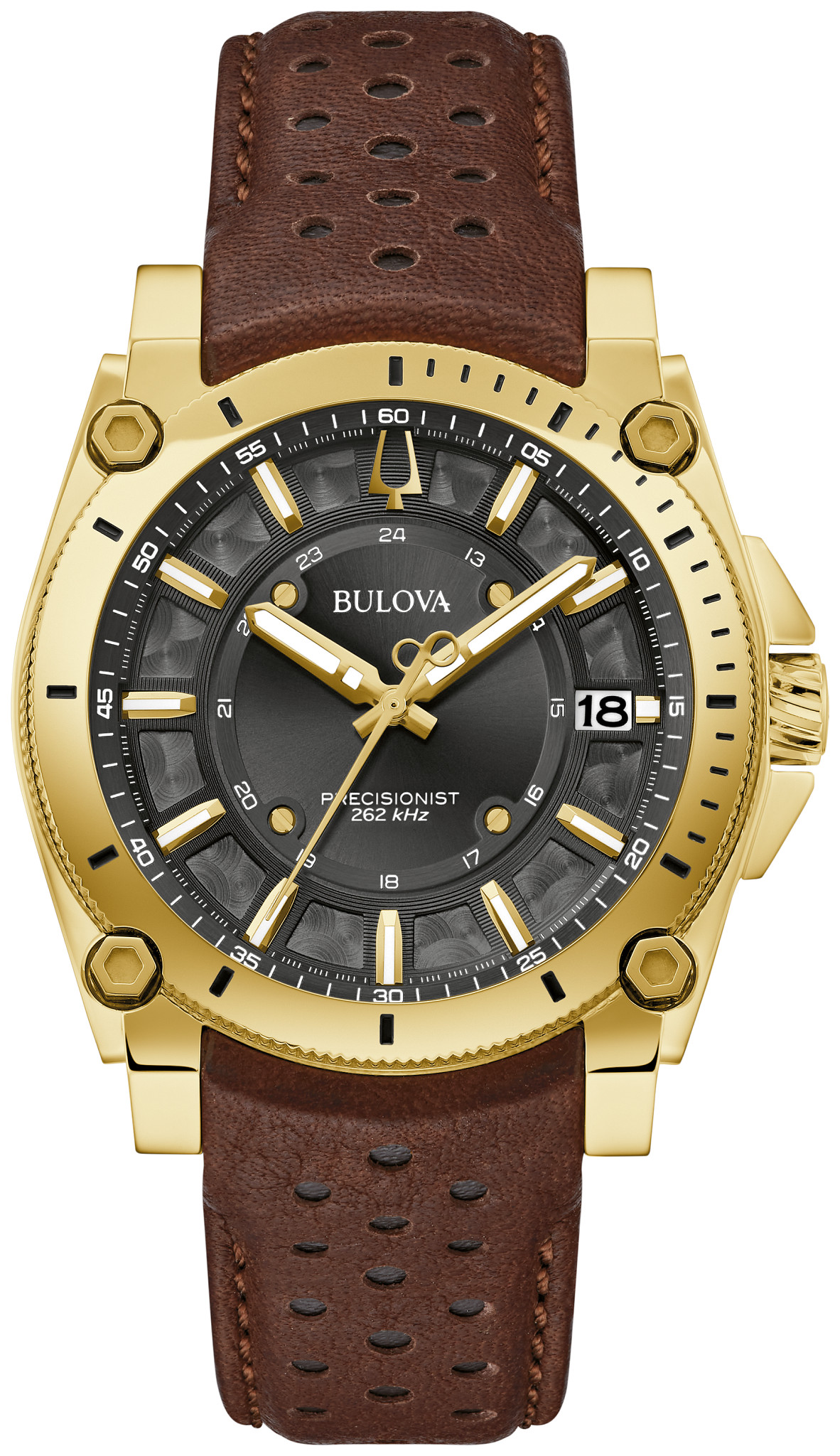 Black Dial Leather Strap Icon 97B216 | Bulova