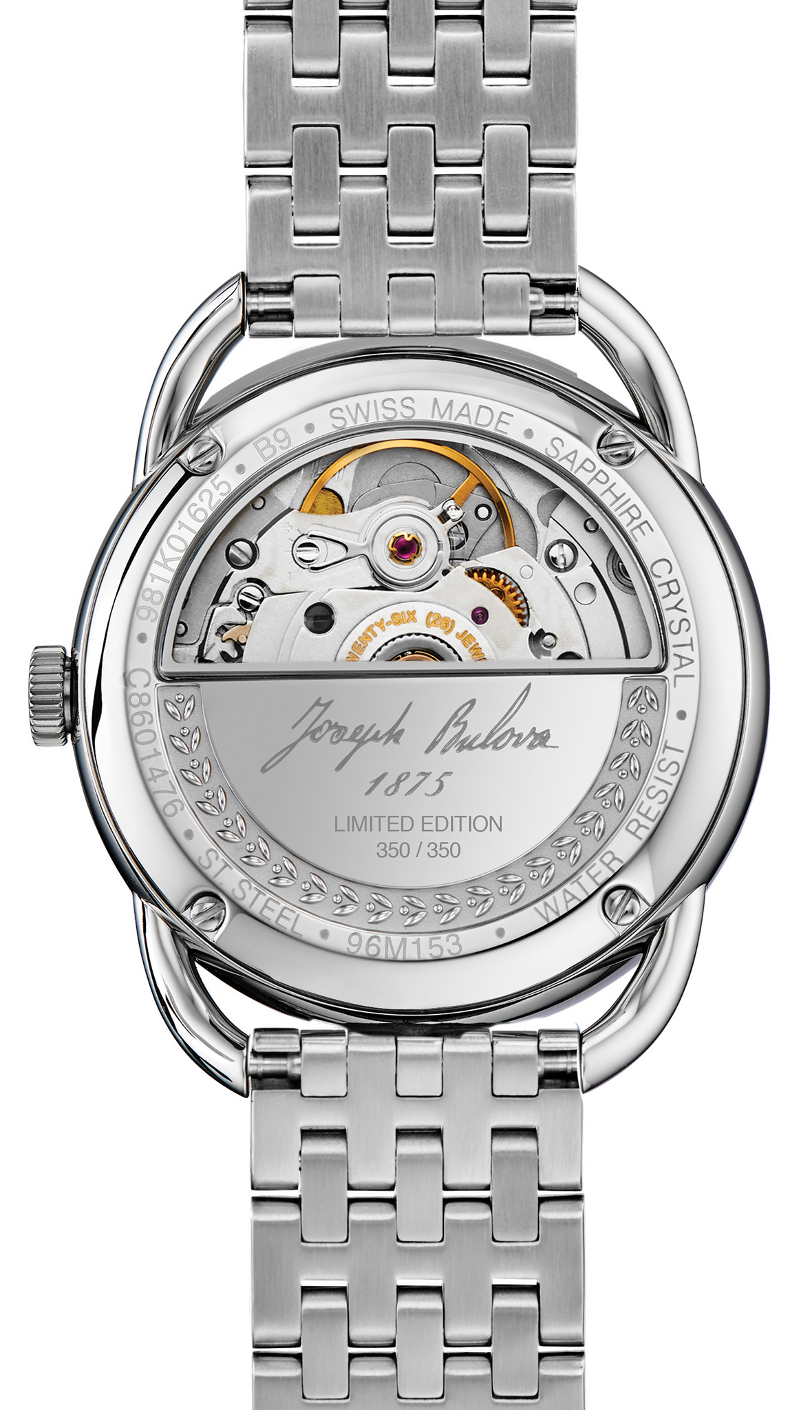 Silver-Tone Dial Stainless Steel Bracelet Commodore 96M153 | Bulova