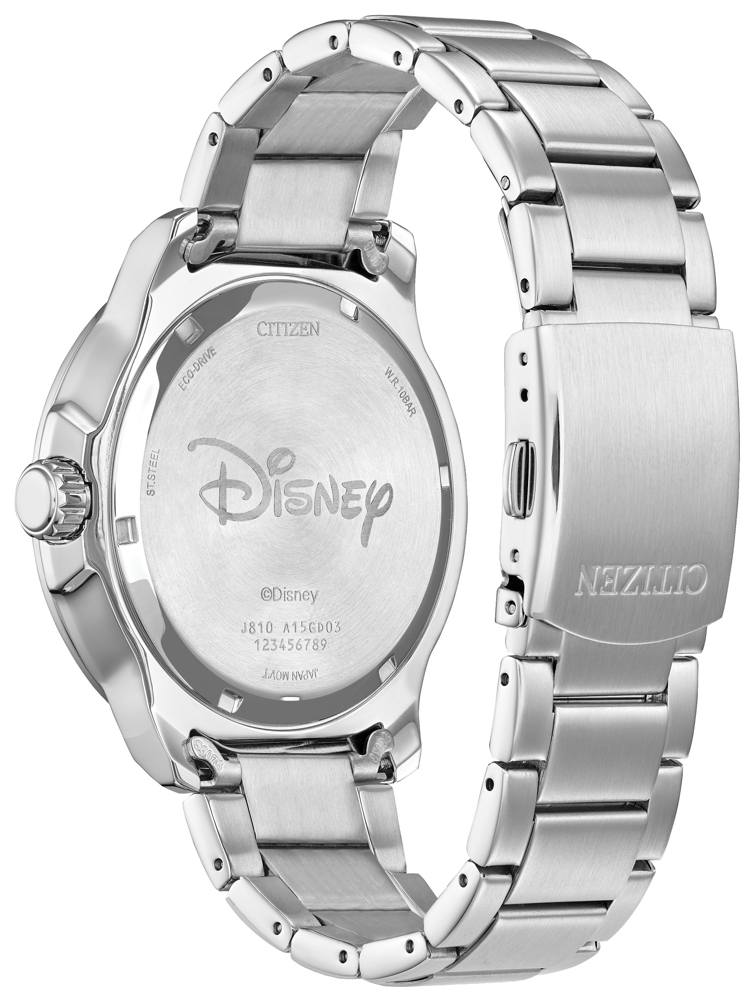 Mickey Astronaut Black Dial Stainless Steel Bracelet AW1709-54W | CITIZEN
