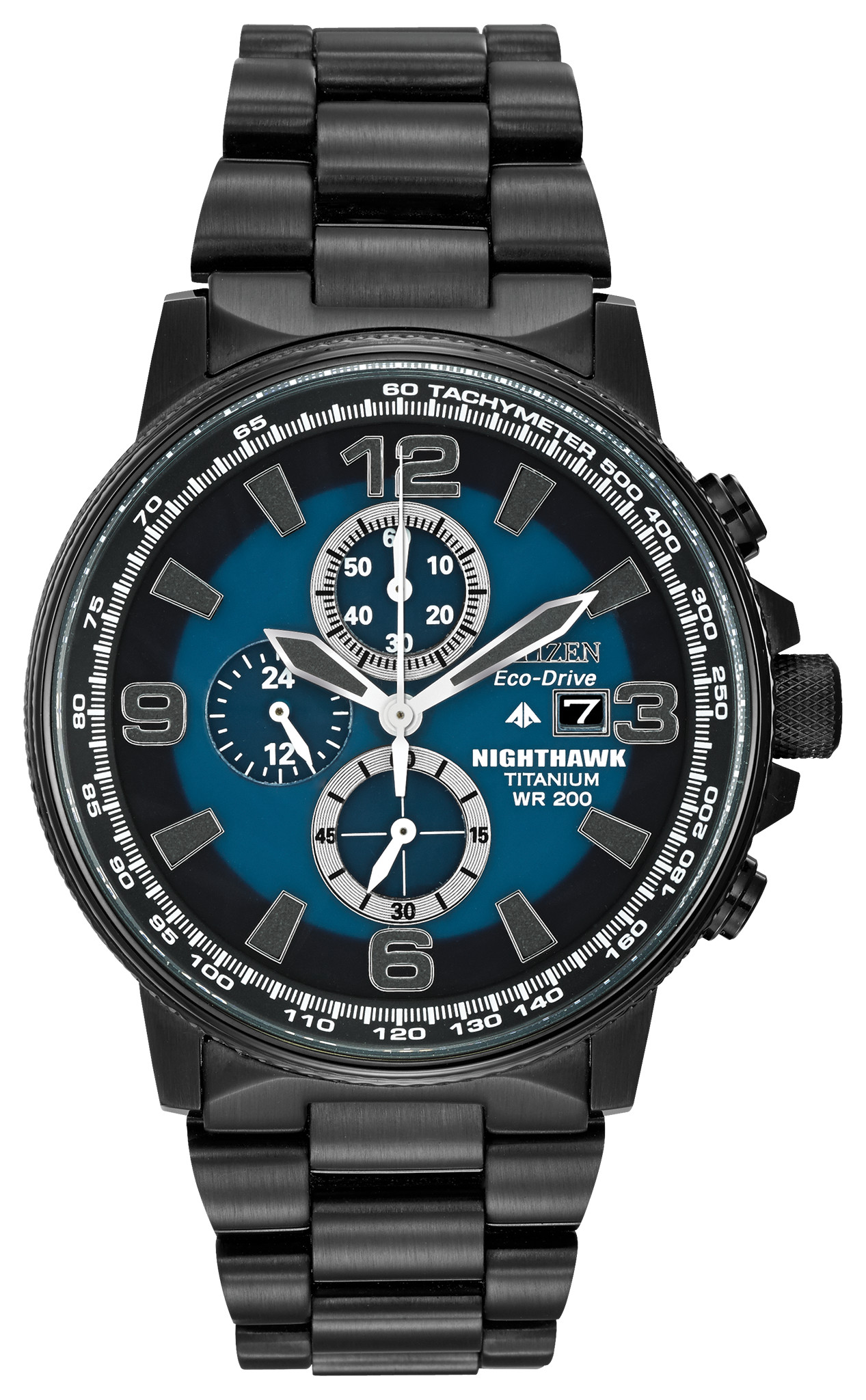 Nighthawk Blue Dial Super Titanium Bracelet CA0505-57L | CITIZEN