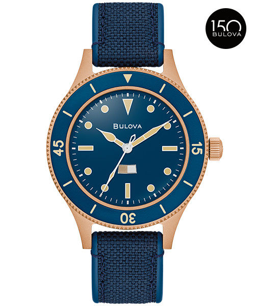 Blue Dial CORDURA® + HNBR Strap MIL SHIPS 98A325 | Bulova