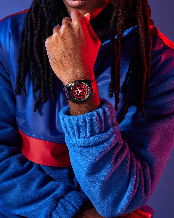 Miles Morales Black Dial Leather Strap AW1685-00W | CITIZEN