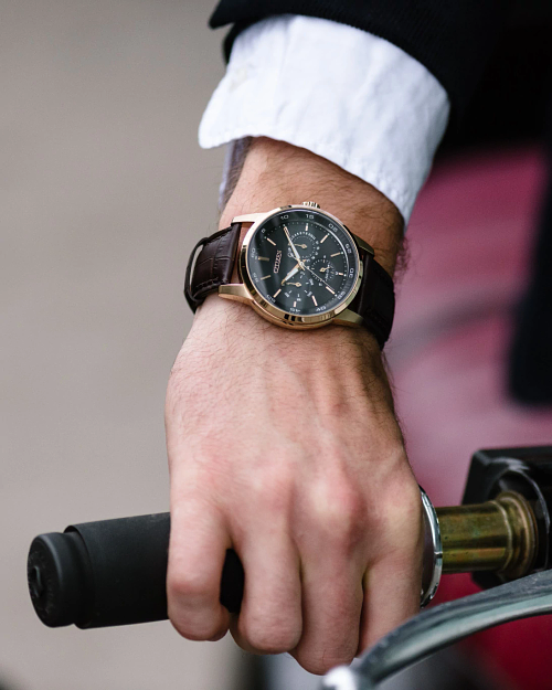 Corso - Men's Eco-Drive BU2013-08E Rose Gold Leather Watch Corso - Men's Eco-Drive BU2013-08E Rose Gold Leather Watch