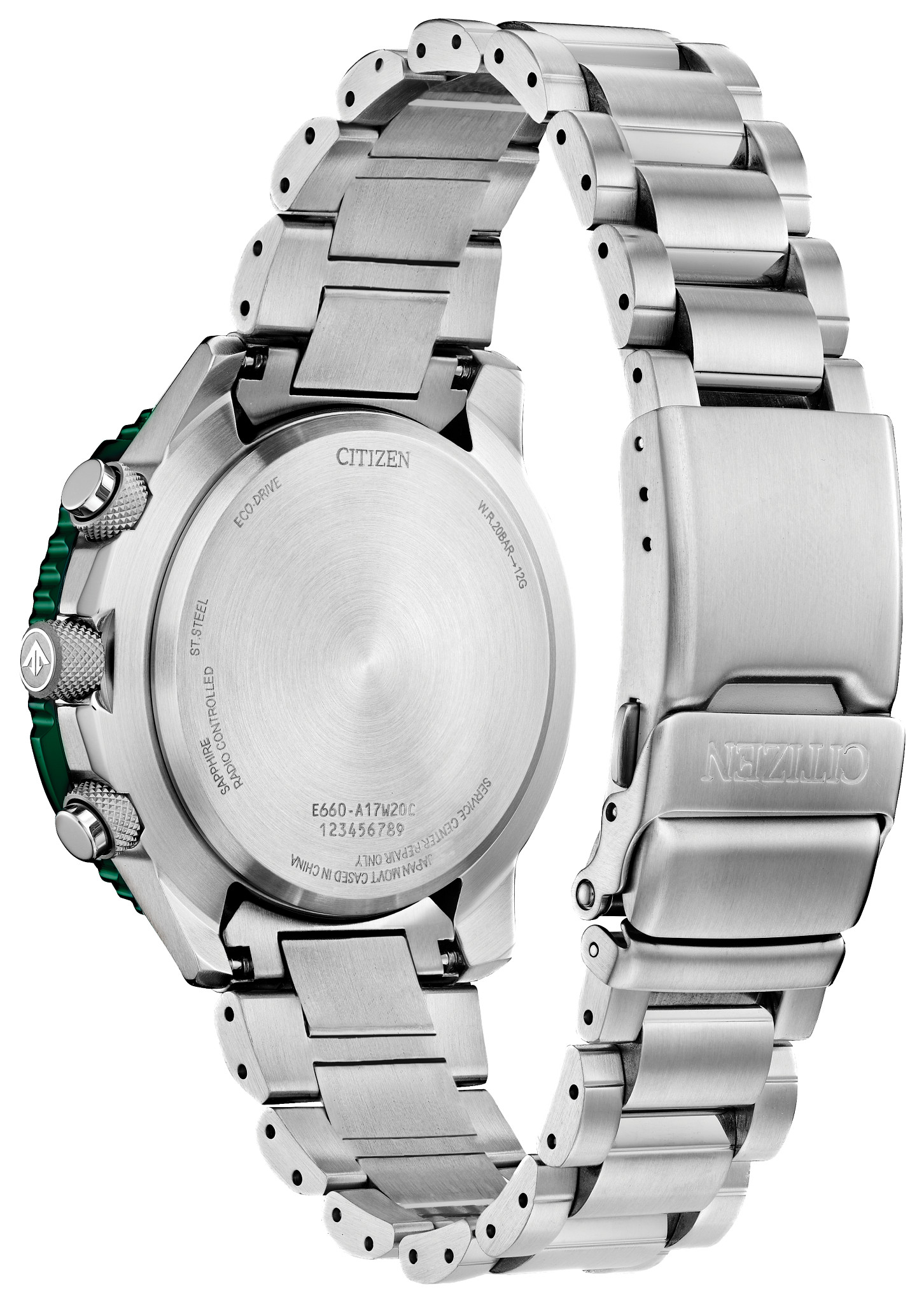 Promaster Air A-T Green Dial Stainless Steel Bracelet CB5004-59W | CITIZEN
