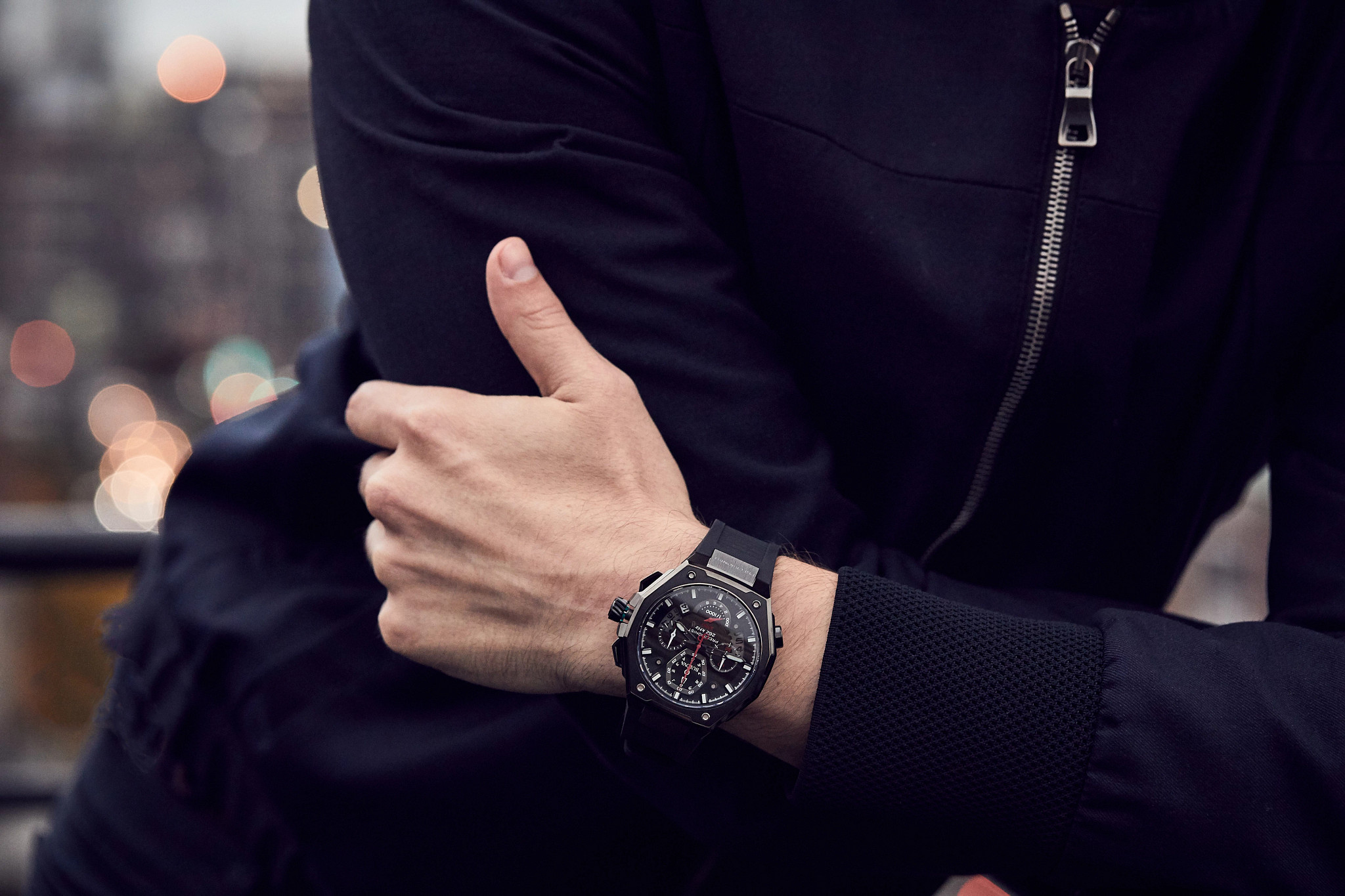 Black Dial EPDM Rubber Rubber Precisionist 98B358 | Bulova