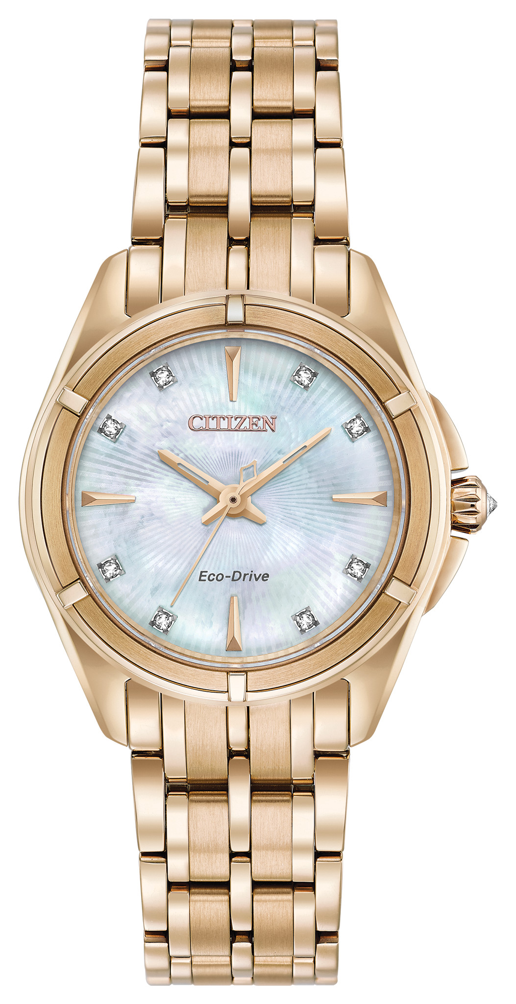 Prezia - Ladies Eco-Drive Rose Gold Pearl Dial Steel Watch | CITIZEN