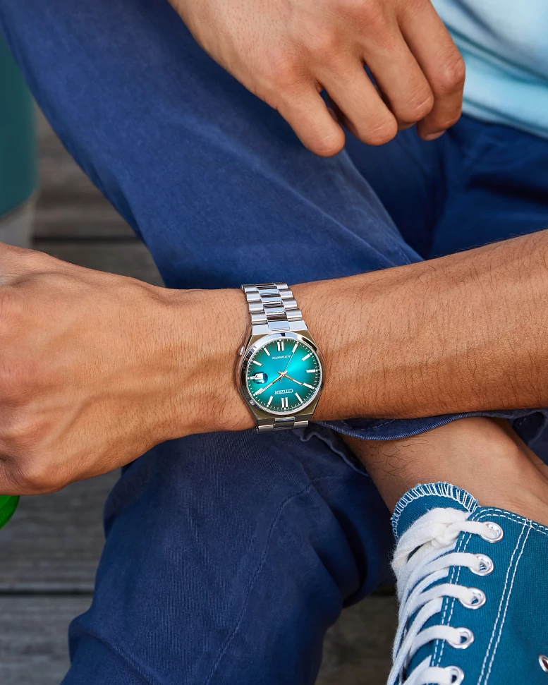 TSUYOSA Teal Dial Stainless Steel Bracelet NJ0151-53X | CITIZEN