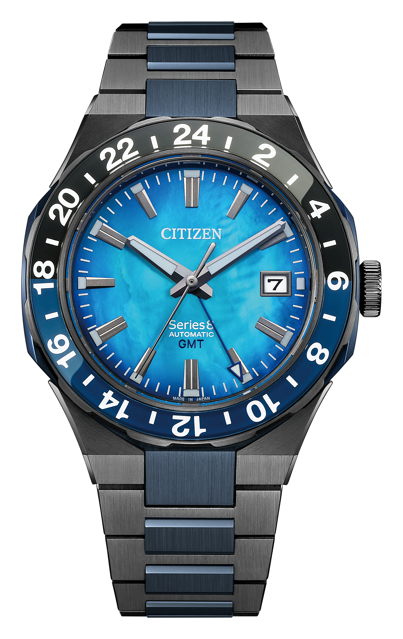 Series8 880 GMT Blue Dial Stainless Steel Bracelet NB6036-52N | CITIZEN