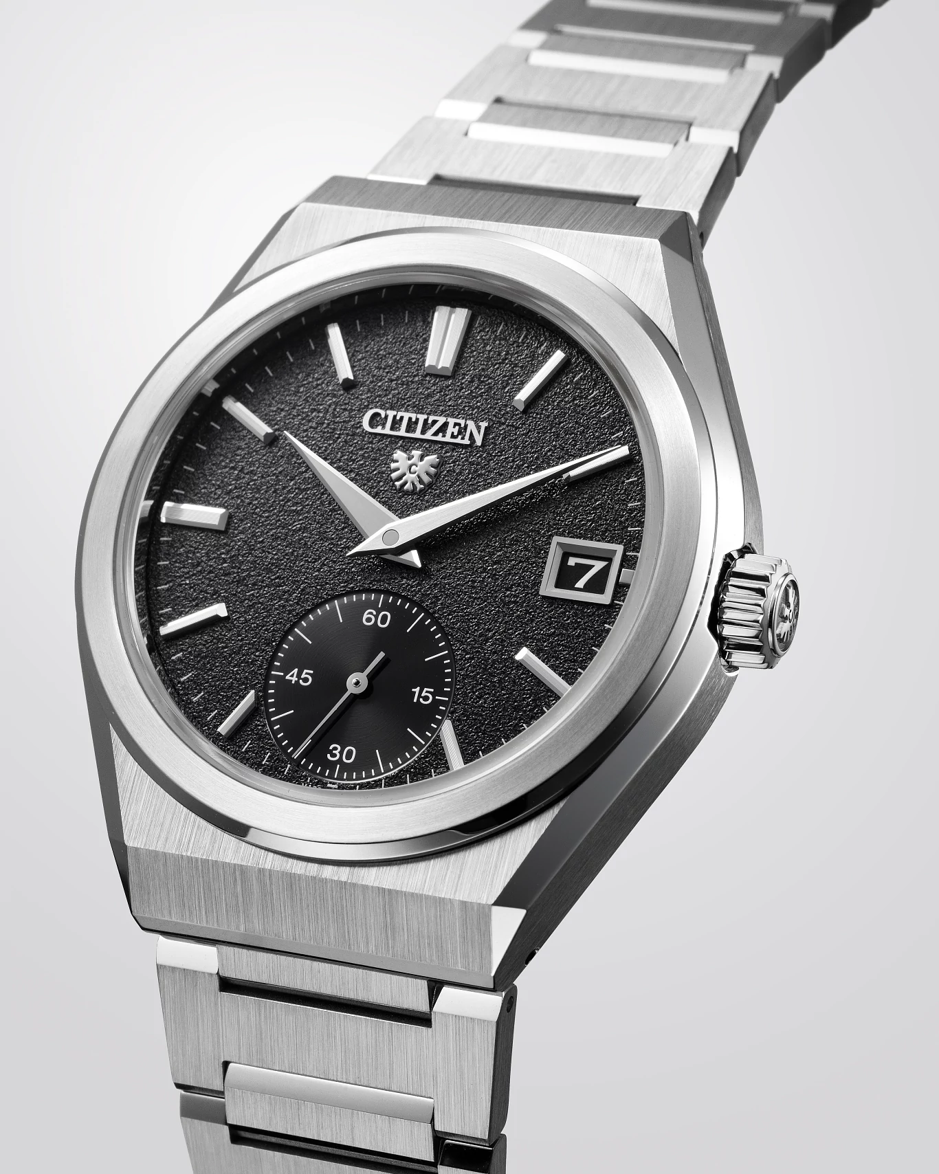 The CITIZEN Caliber 0210 Black Dial Stainless Steel Bracelet NC1000-51E ...