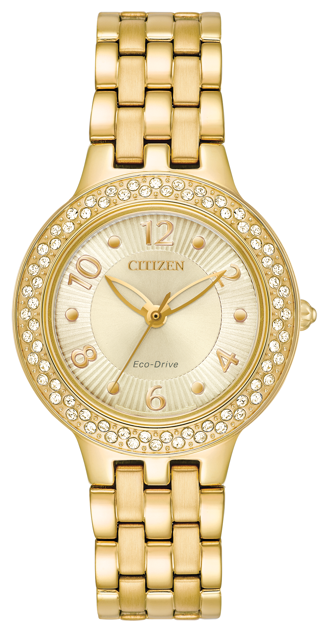 Silhouette Crystal - Ladies Eco-Drive Gold Diamond Watch | CITIZEN