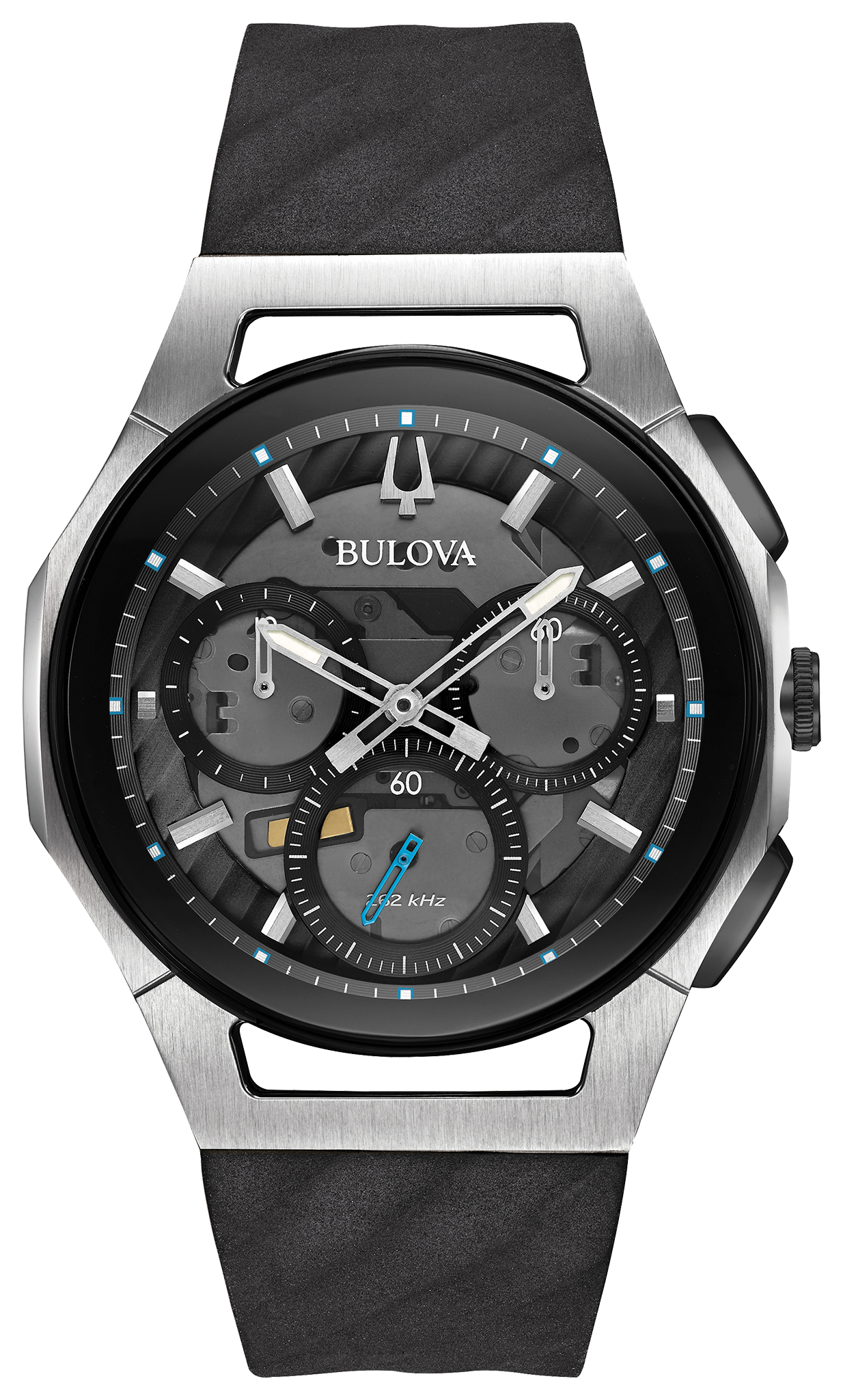 Bulova CURV Men's Chronograph Rose Gold Black Dial Watch | Bulova