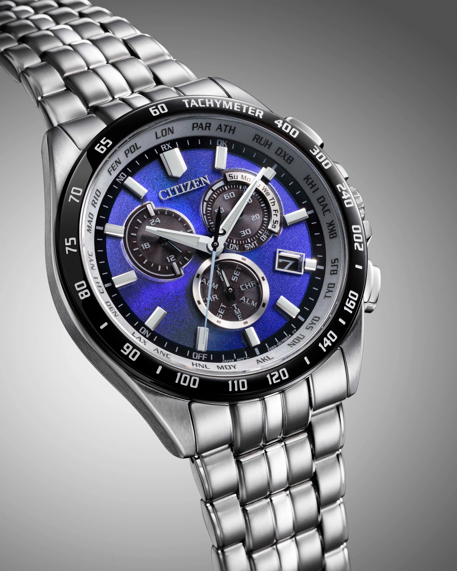 PCAT Blue Dial Stainless Steel Bracelet CB5874-81L | CITIZEN
