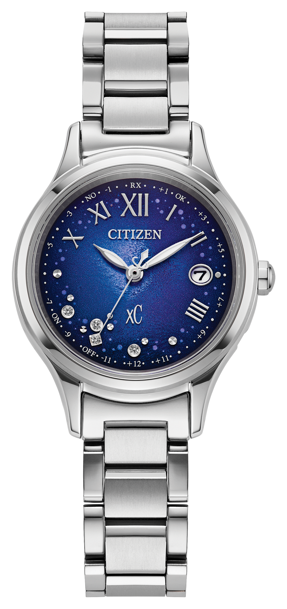 Citizen xC Blue Dial Super Titanium with Platinum DLC Coating Bracelet ...