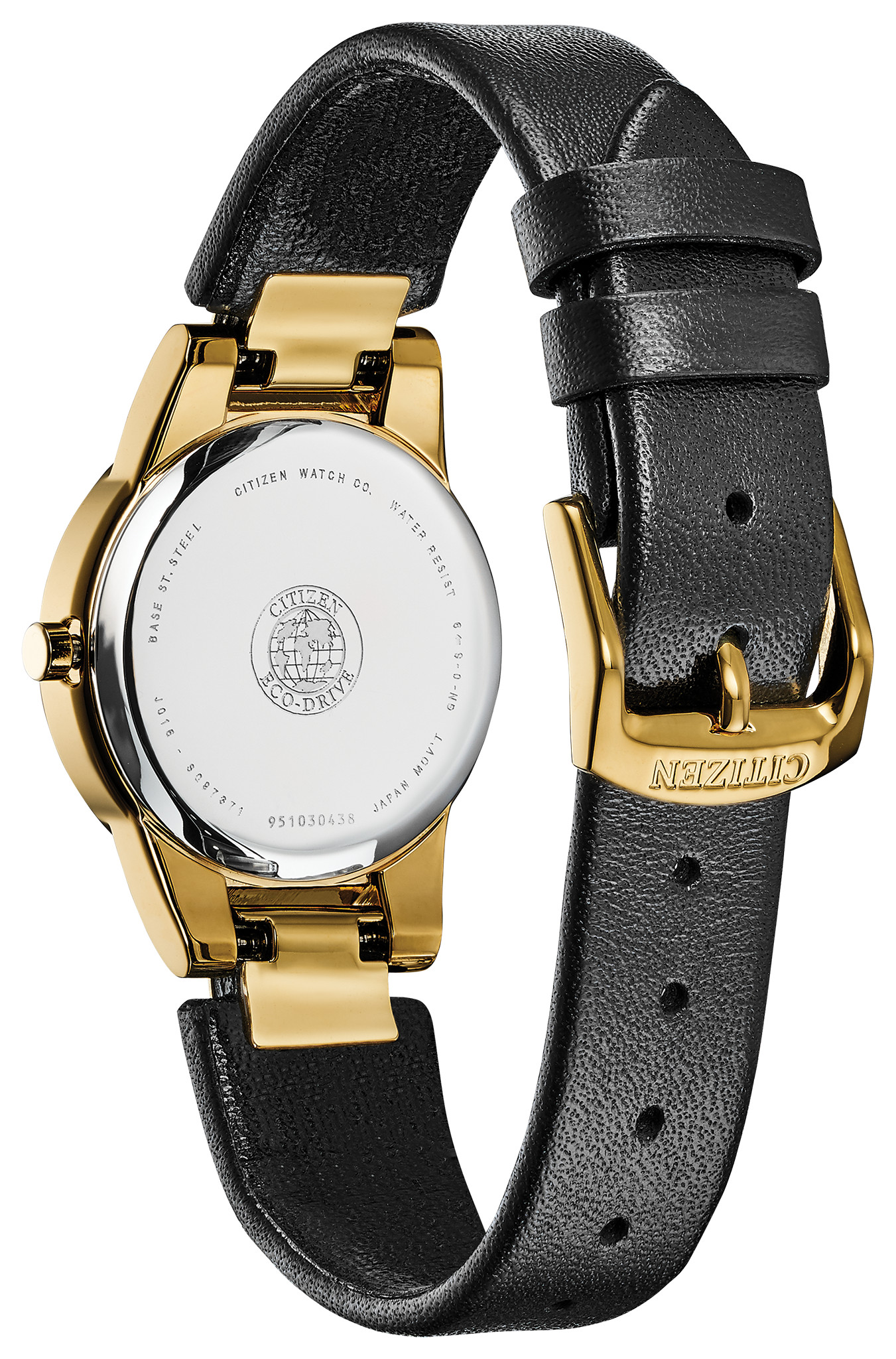 Citizen Axiom Ladies Eco-Drive Gold Black Dial Watch | CITIZEN
