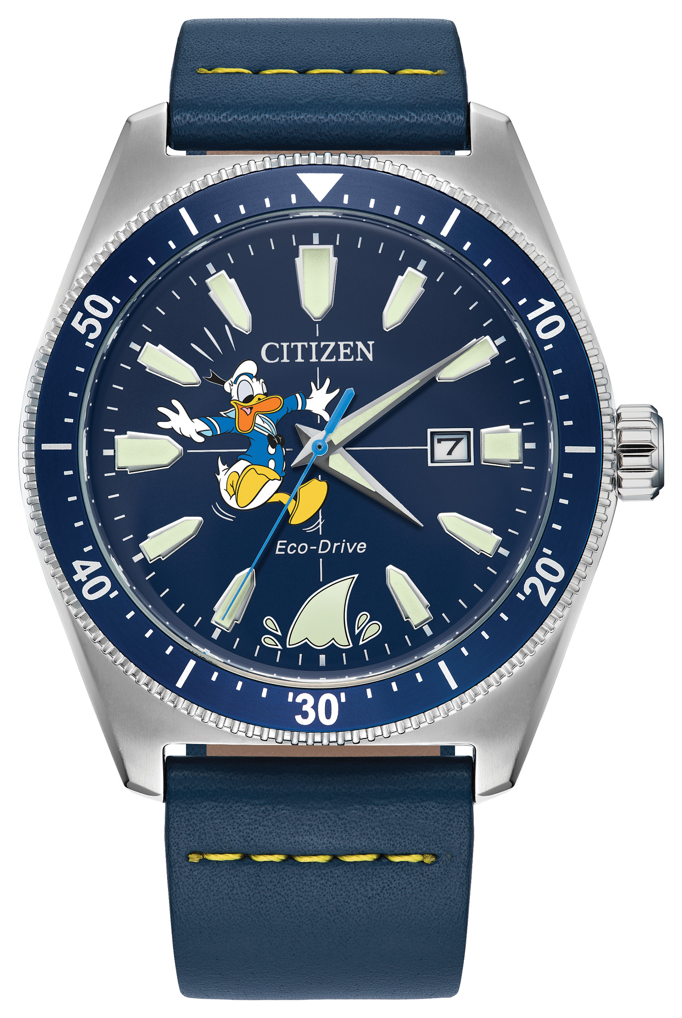 Donald Duck Blue Dial Leather Strap AW1790-05W | CITIZEN