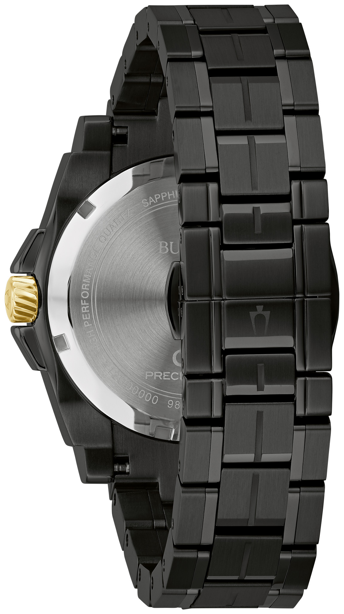 Black Dial Stainless Steel Bracelet Icon 98B408 | Bulova