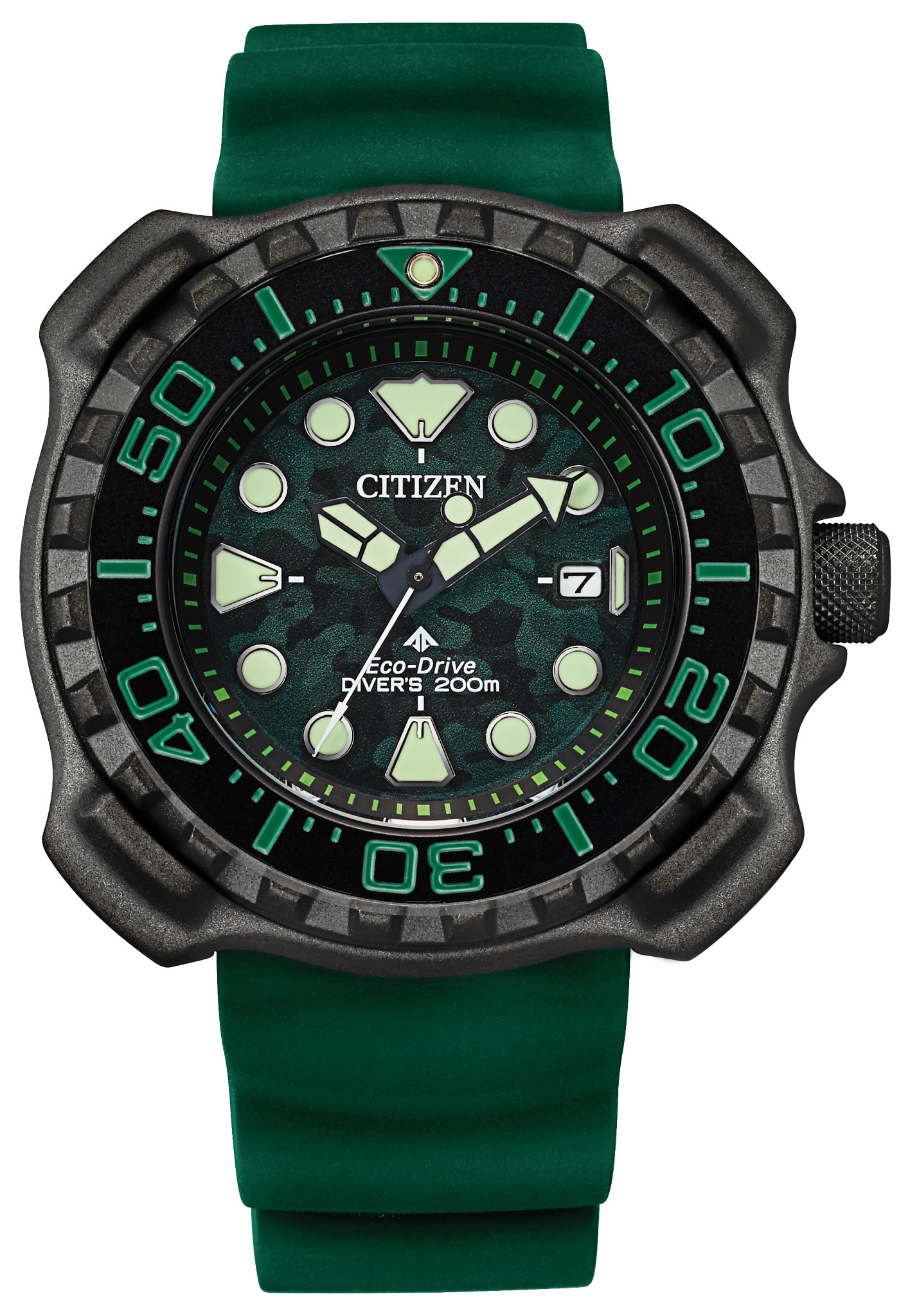 Promaster Dive Green Dial Polyurethane Strap BN0228-06W | CITIZEN