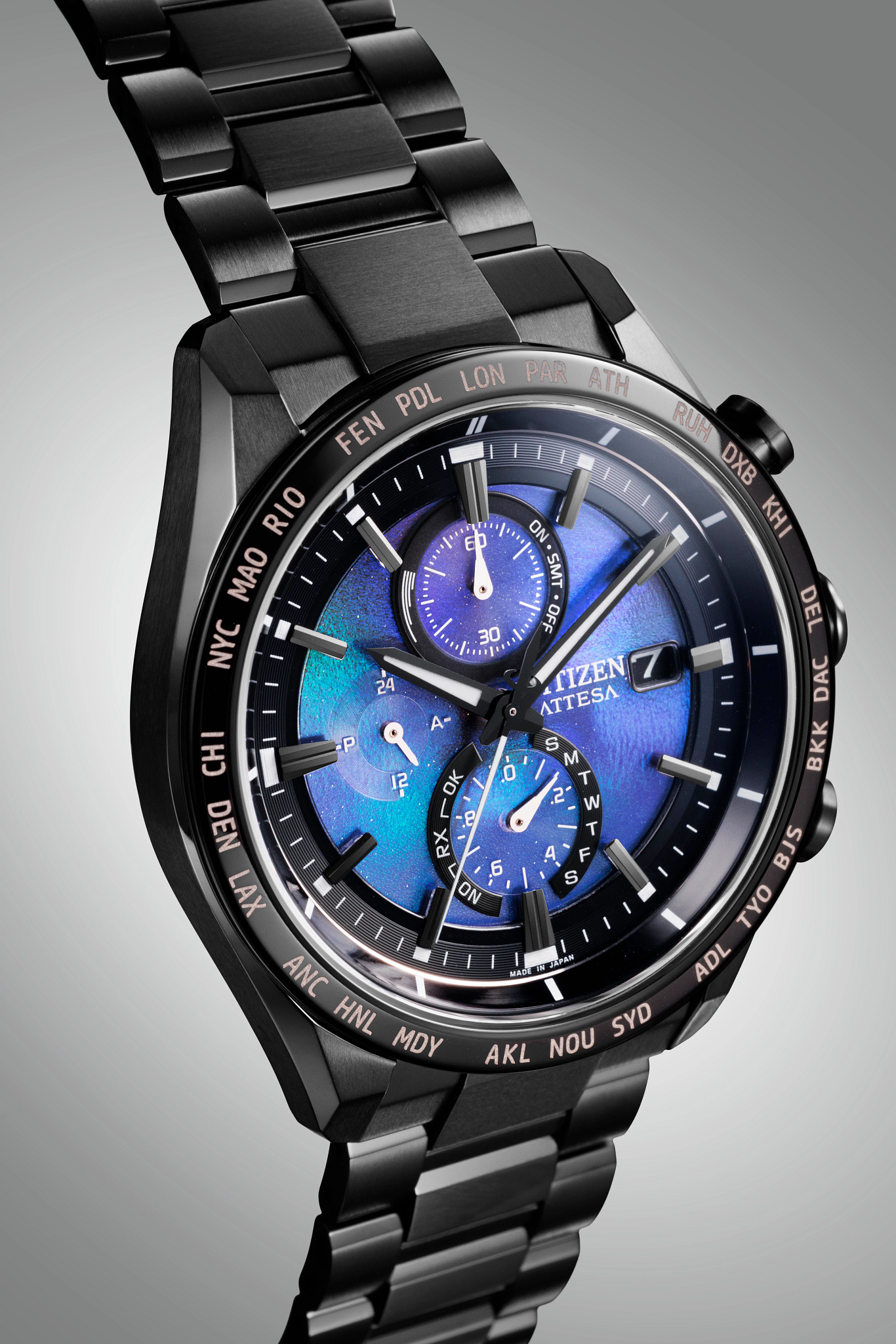 HAKUTO-R Purple Dial Super Titanium Bracelet AT8285-68Z | CITIZEN