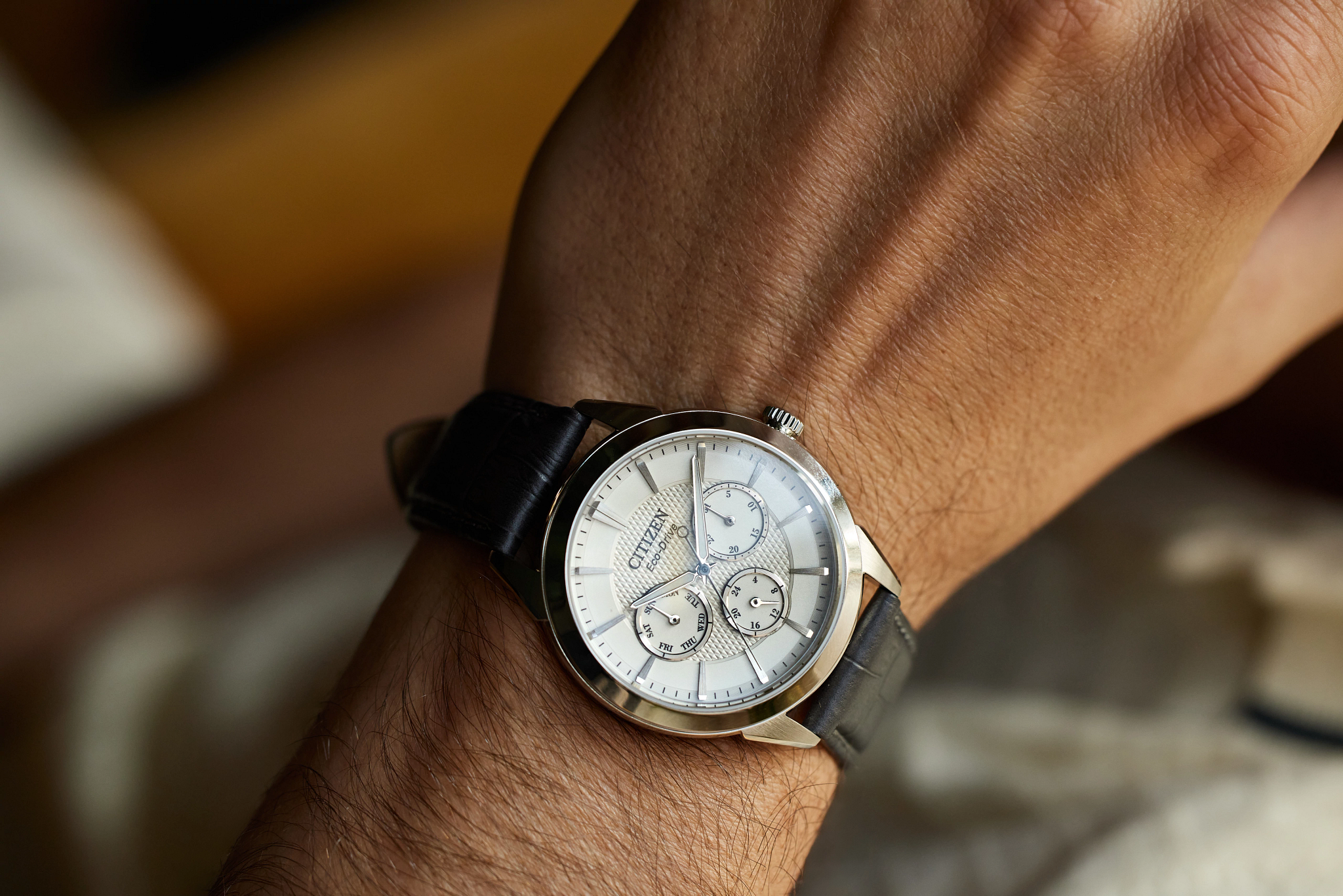 Rolan Silver-Tone Dial Leather Strap BU2110-01A | CITIZEN