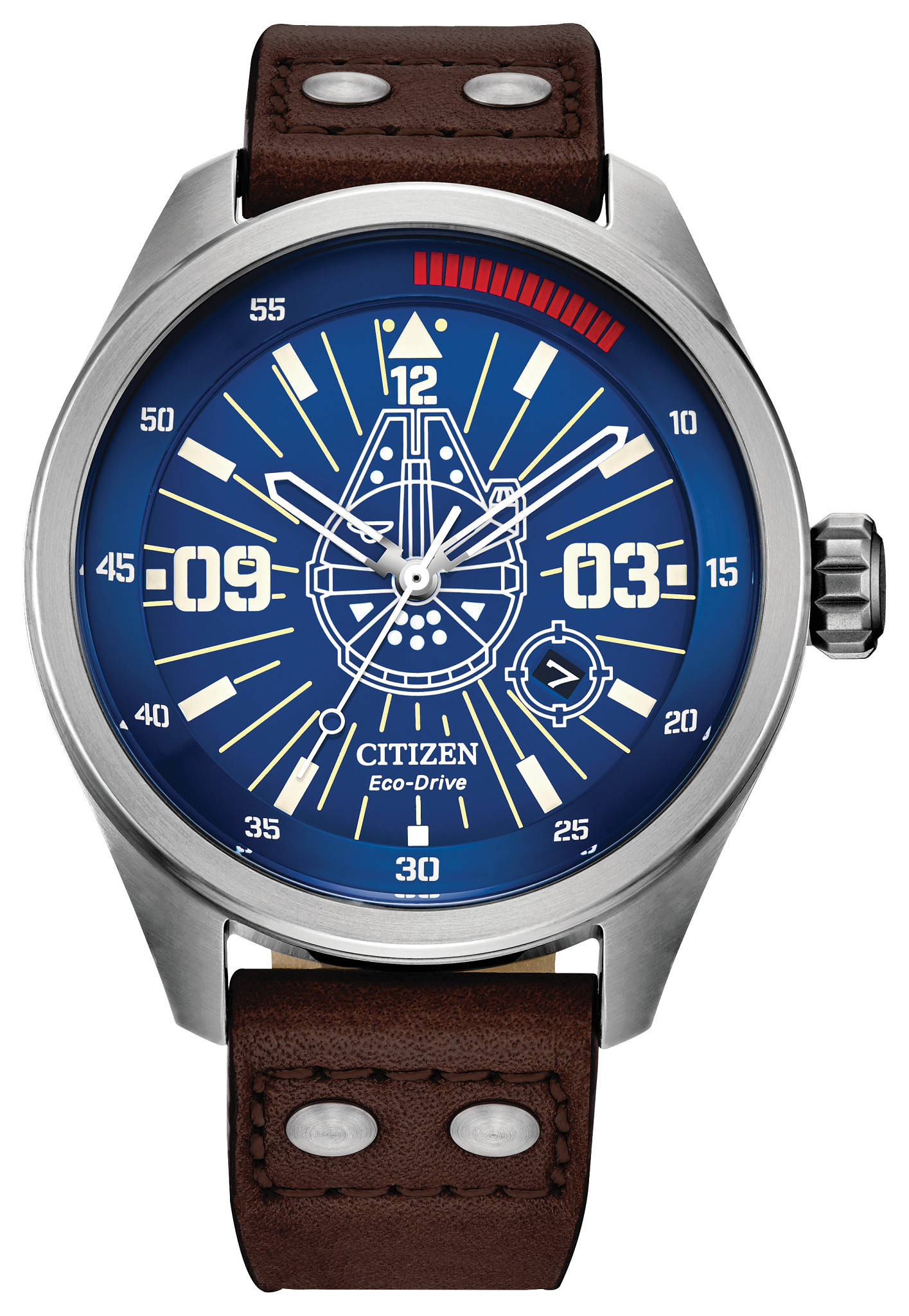 Han Solo Blue Dial Leather Strap AW5009-03W | CITIZEN