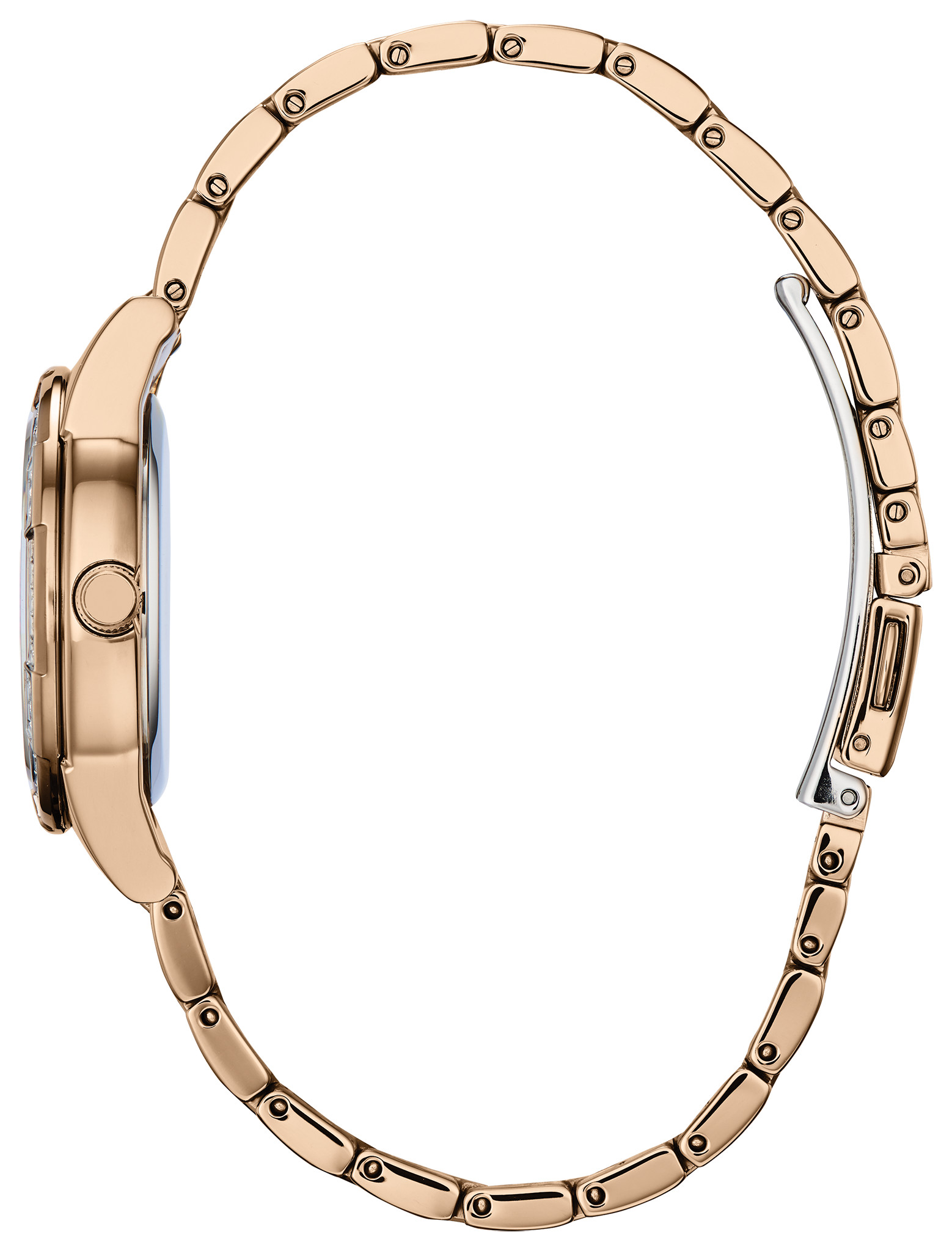 Citizen Silhouette Crystal Eco-Drive Rose Gold White Dial Watch | CITIZEN