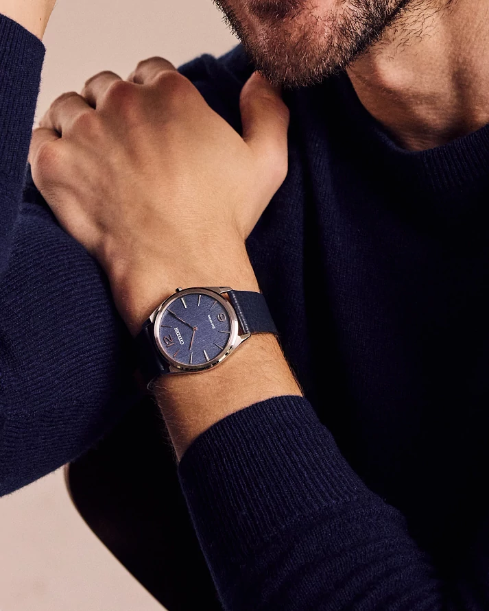 Suratto Blue Dial Leather Strap AR3120-08L | CITIZEN